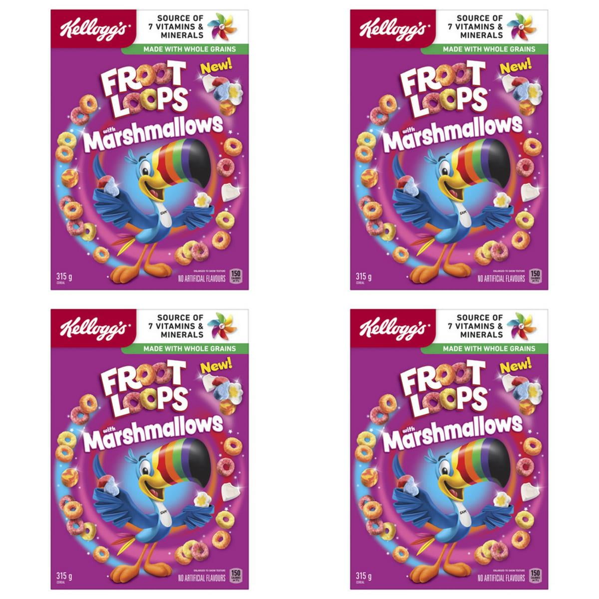 Kellogg's Froot Loops Marshmellow Cereal, 315g (4 Pack) - Walmart.com