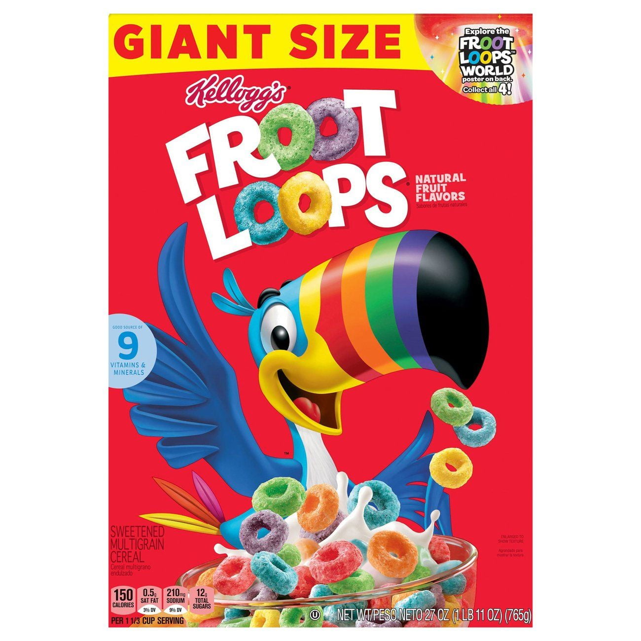 Kellogg's Froot Loops Original Breakfast Cereal - 23 oz Package May ...