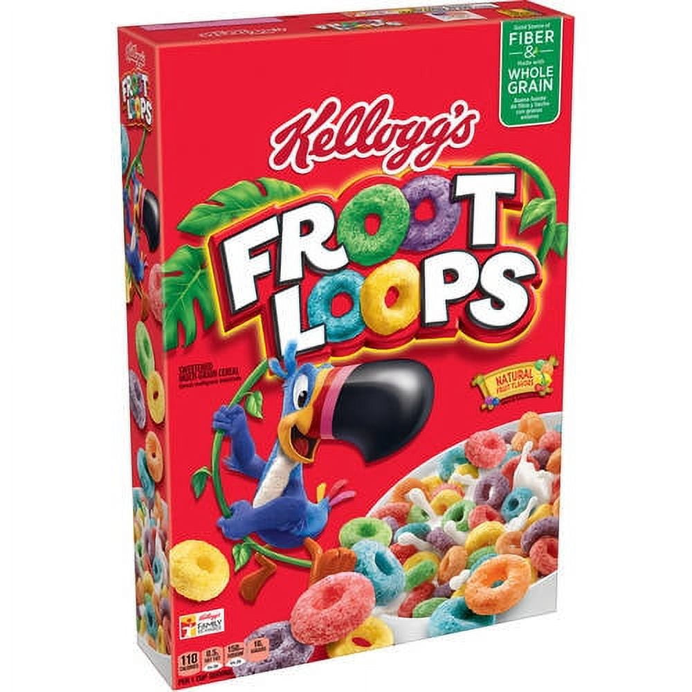 Kellogg's Froot Loops Original Cold Breakfast Cereal, 14.7 oz Box ...