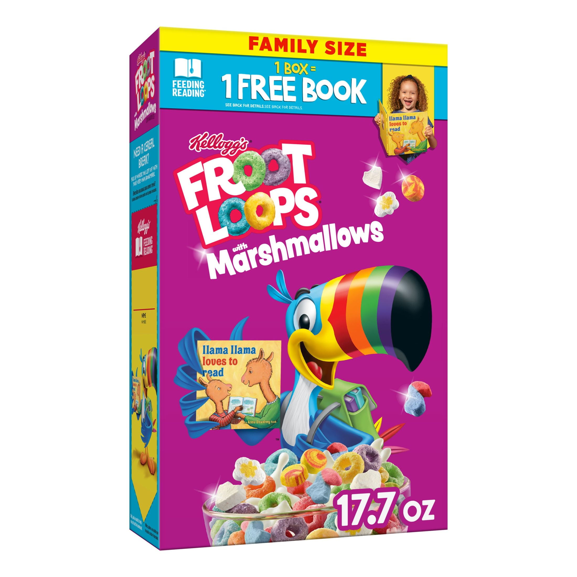 Kellogg's Froot Loops Original with Marshmallows Cold Breakfast Cereal ...
