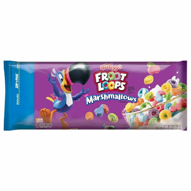 Kellogg's Froot Loops Original with Marshmallows Cold Breakfast Cereal ...