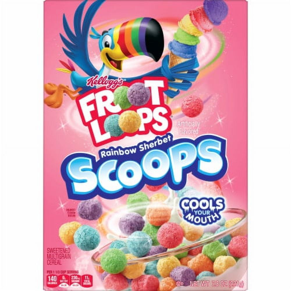 Kellogg's Froot Loops Rainbow Sherbert Scoops Cereal - Walmart.com