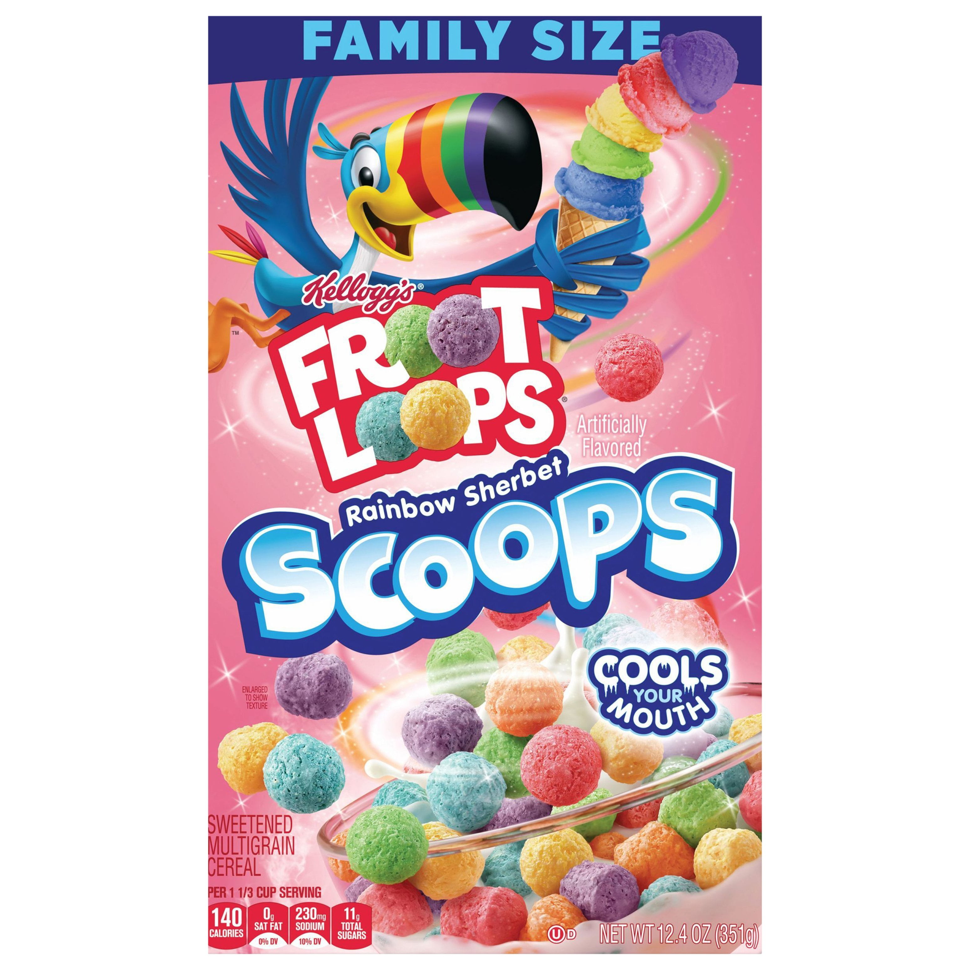 Kellogg's Froot Loops Rainbow Sherbet Scoops - 12.4 oz (Packaging May Vary) - Walmart.com