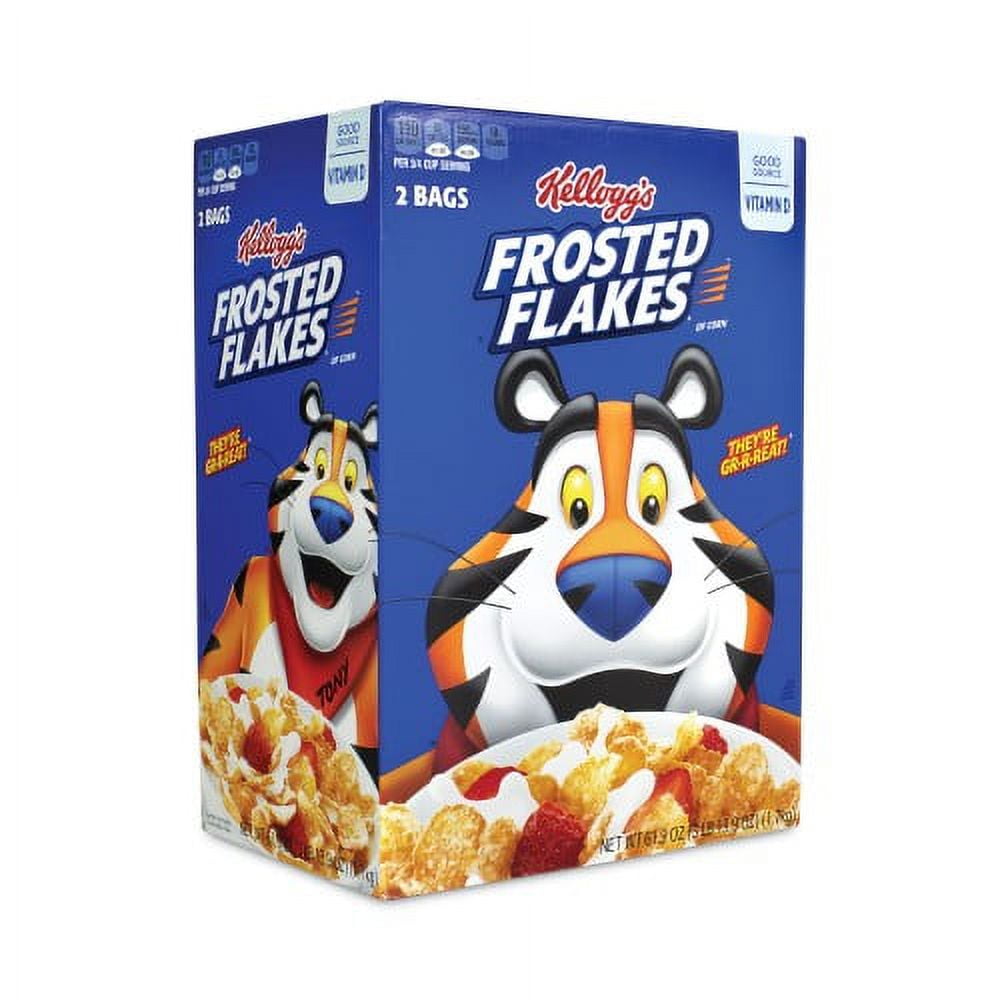 Kellogg's Frosted Flakes Breakfast Cereal, 61.9 oz Bag, 2 Bags/Box ...