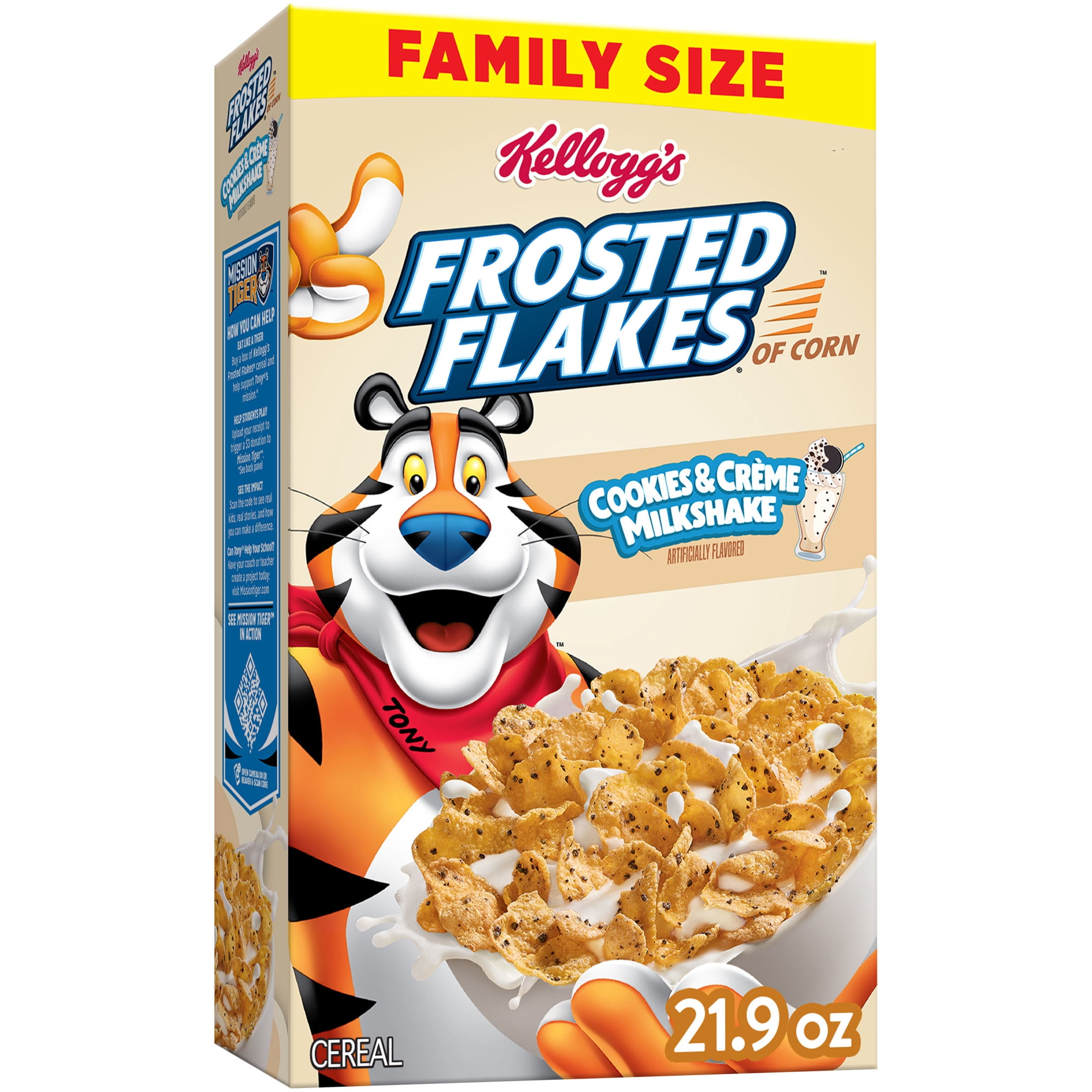 Kellogg's Frosted Flakes Cookies and Creme Milkshake Breakfast Cereal ...