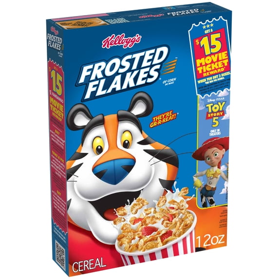 Frosted Flakes, Breakfast Cereal, 12 oz, Original with 8 Vitamins and ...
