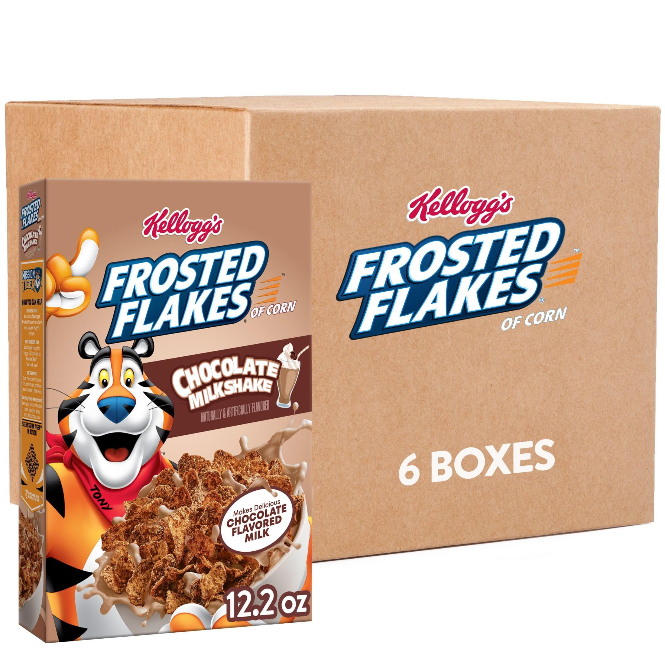 Kellogg's Frosted Flakes Breakfast RRF12 Cereal, Kids Cereal, Family ...