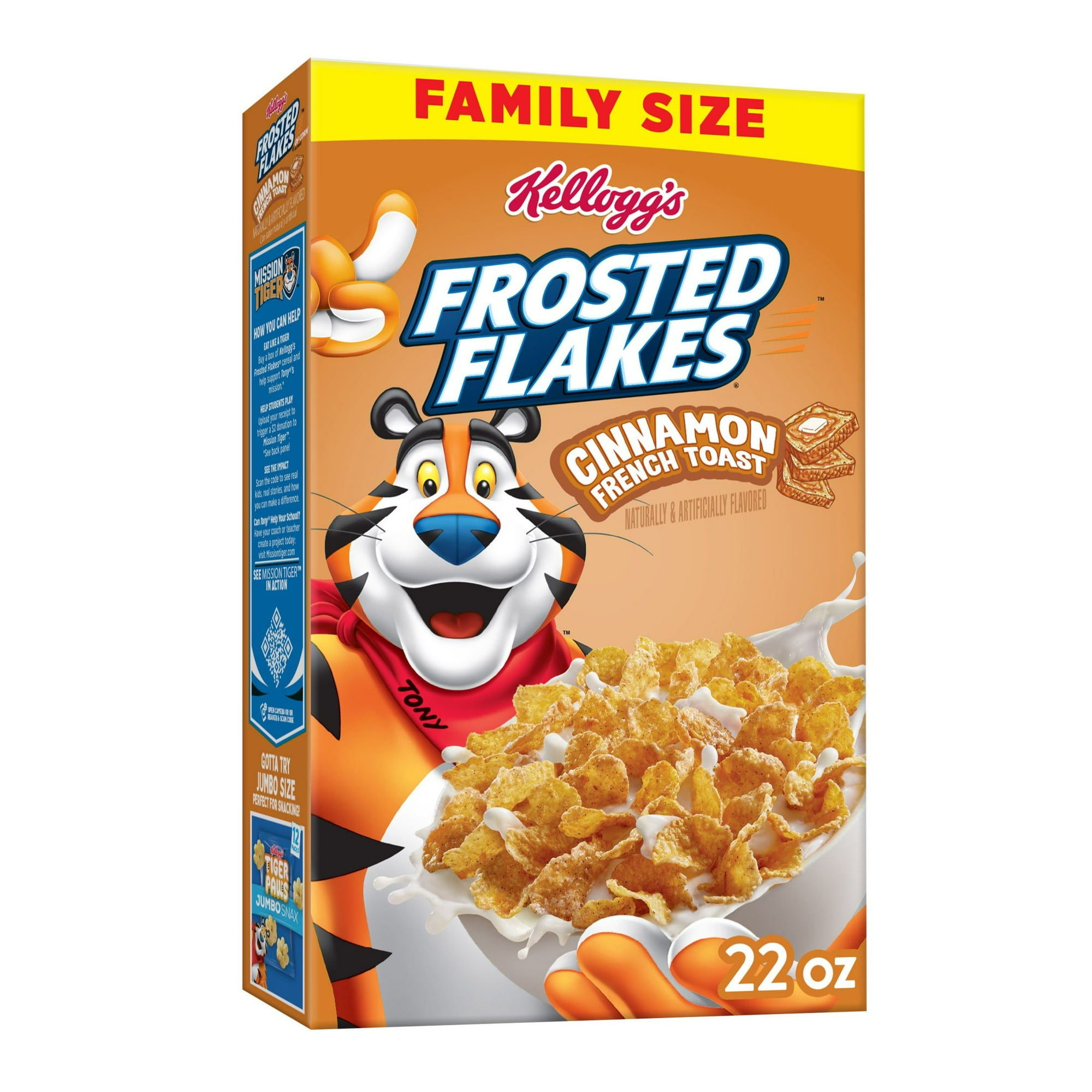 Kellogg's Frosted Flakes Cinnamon French Toast Cold Breakfast Cereal ... Kellogg's Frosted Flakes Cinnamon French Toast Cold Breakfast Cereal ...