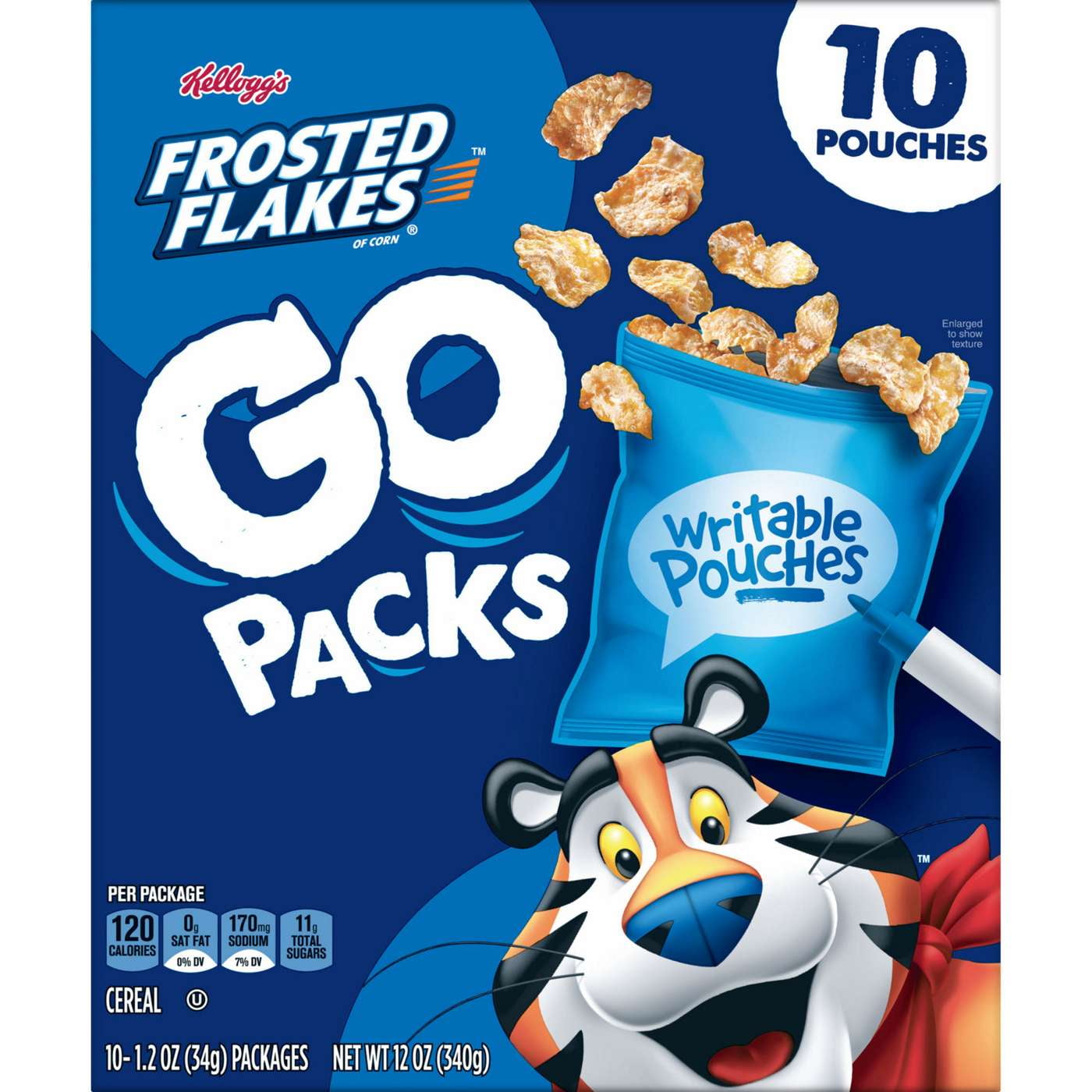 Kellogg's Frosted Flakes Go Packs 1.2 oz Pouches - 10 ct- Pack of 2 ...