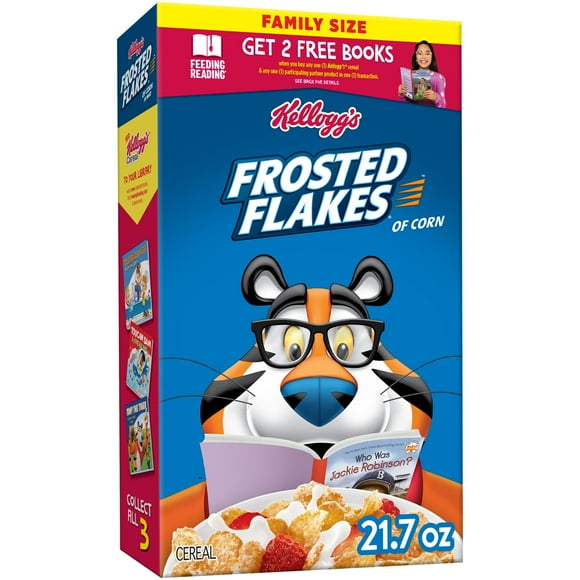 Kellogg's Frosted Flakes Original Breakfast Cereal, Family Size, 21.7 ...