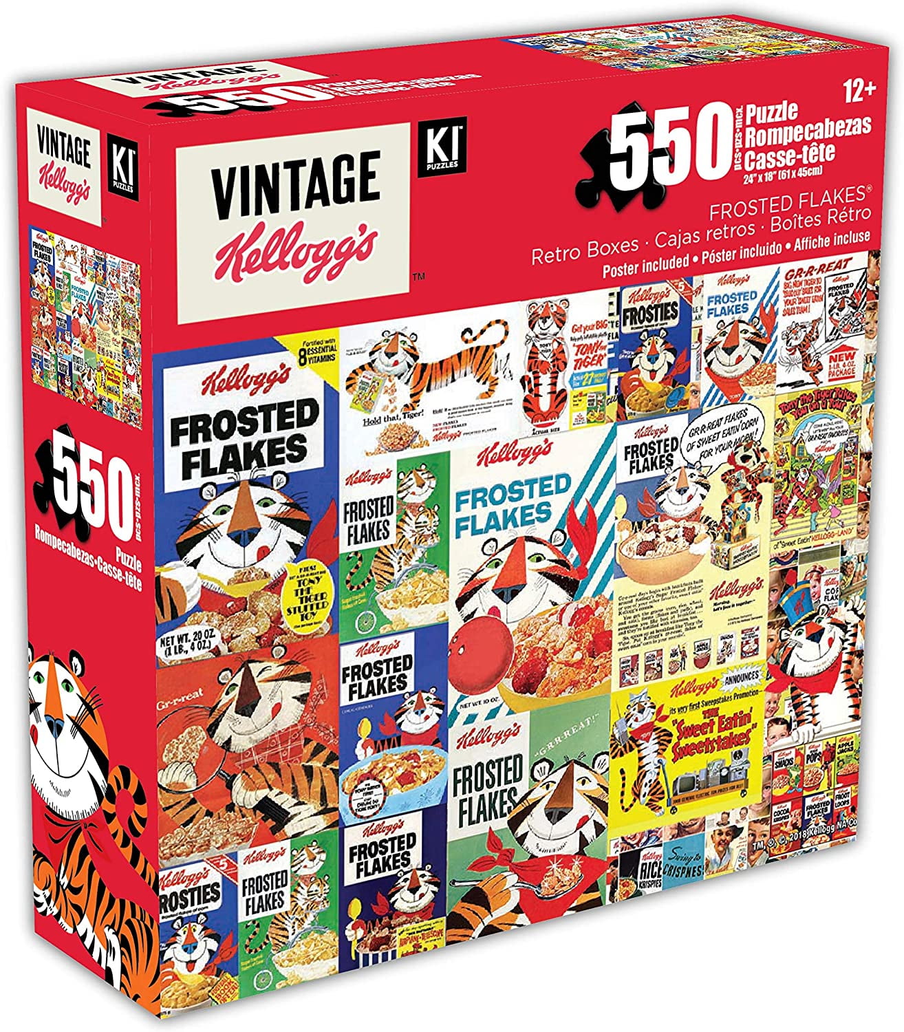 Kellogg's Frosted Flakes Retro Boxes 550 Piece Puzzle for Adults ...