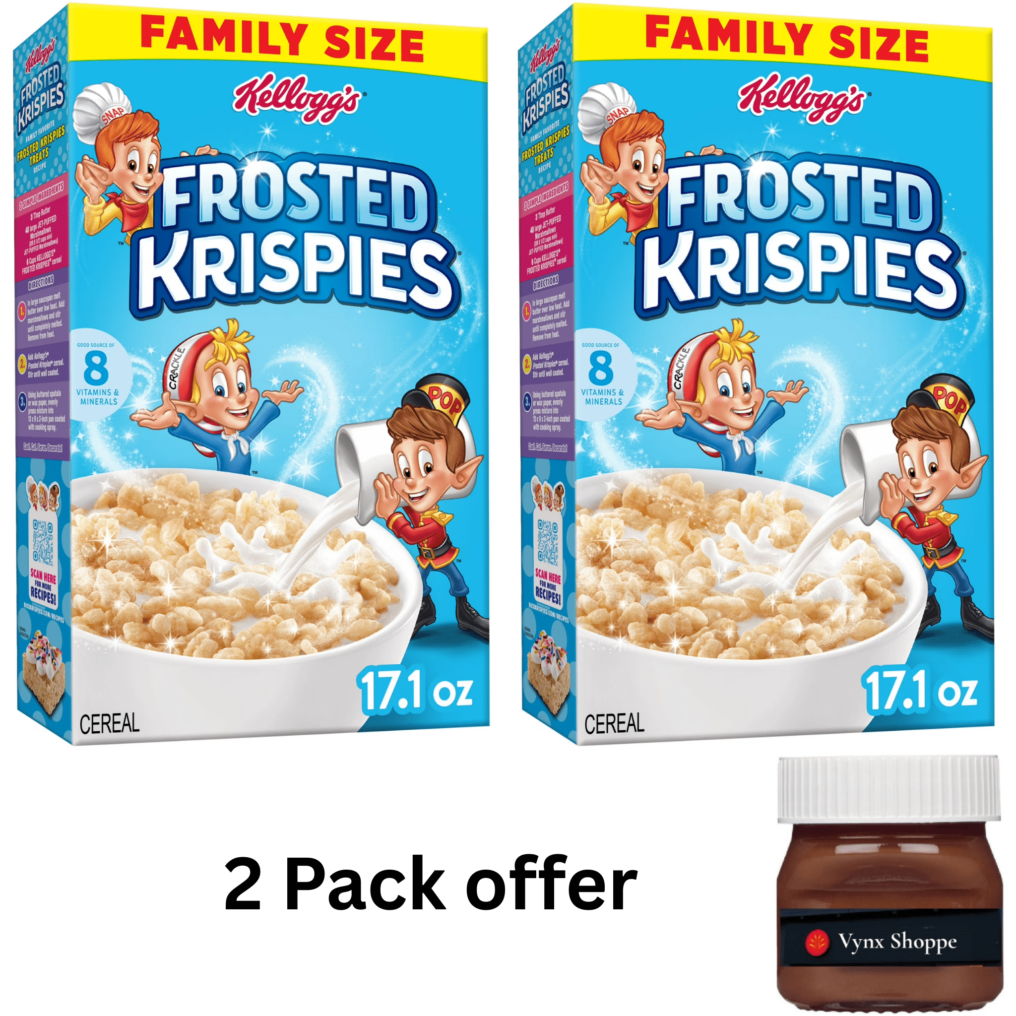 Kellogg's Frosted Krispies Breakfast Cereal, Kids Snacks, Family ...