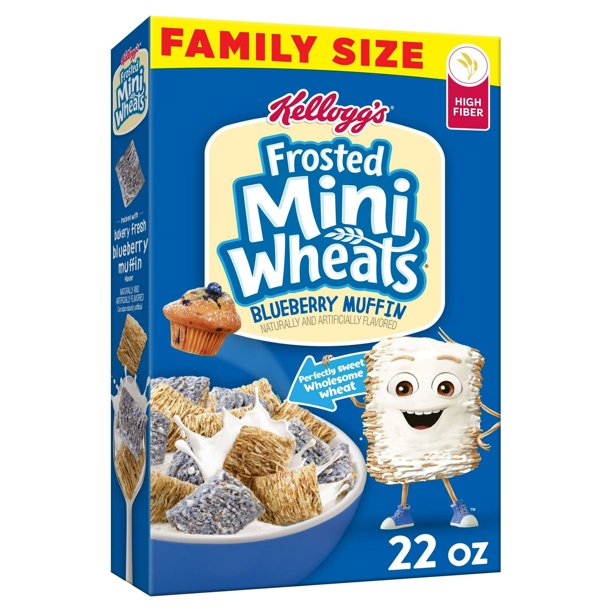 Kellogg's Frosted Mini-Wheats Breakfast Cereal, Kids Cereal, Family ...