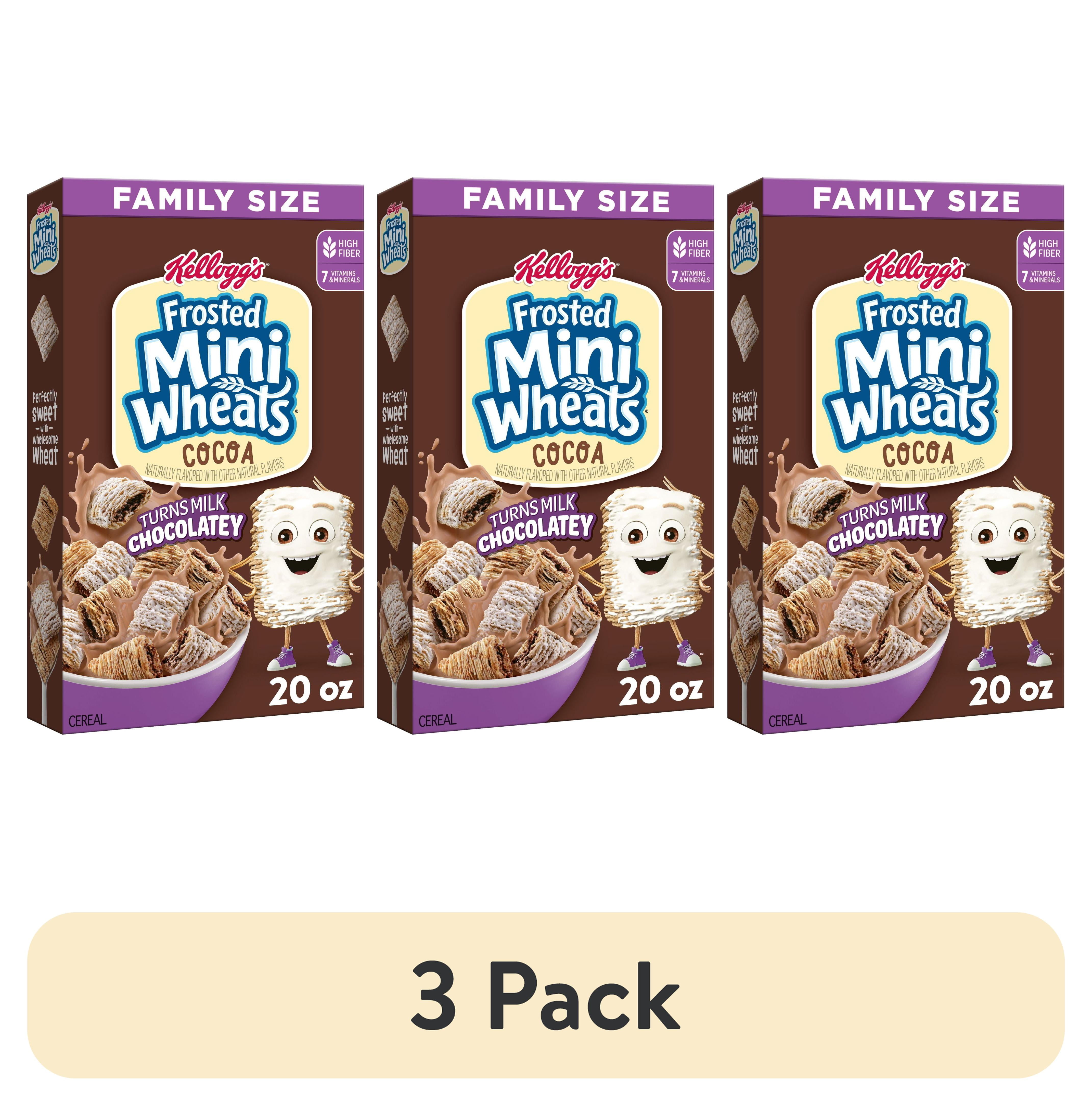 (3 pack) Kellogg's Frosted Mini-Wheats Breakfast Cereal, Kids Cereal ...