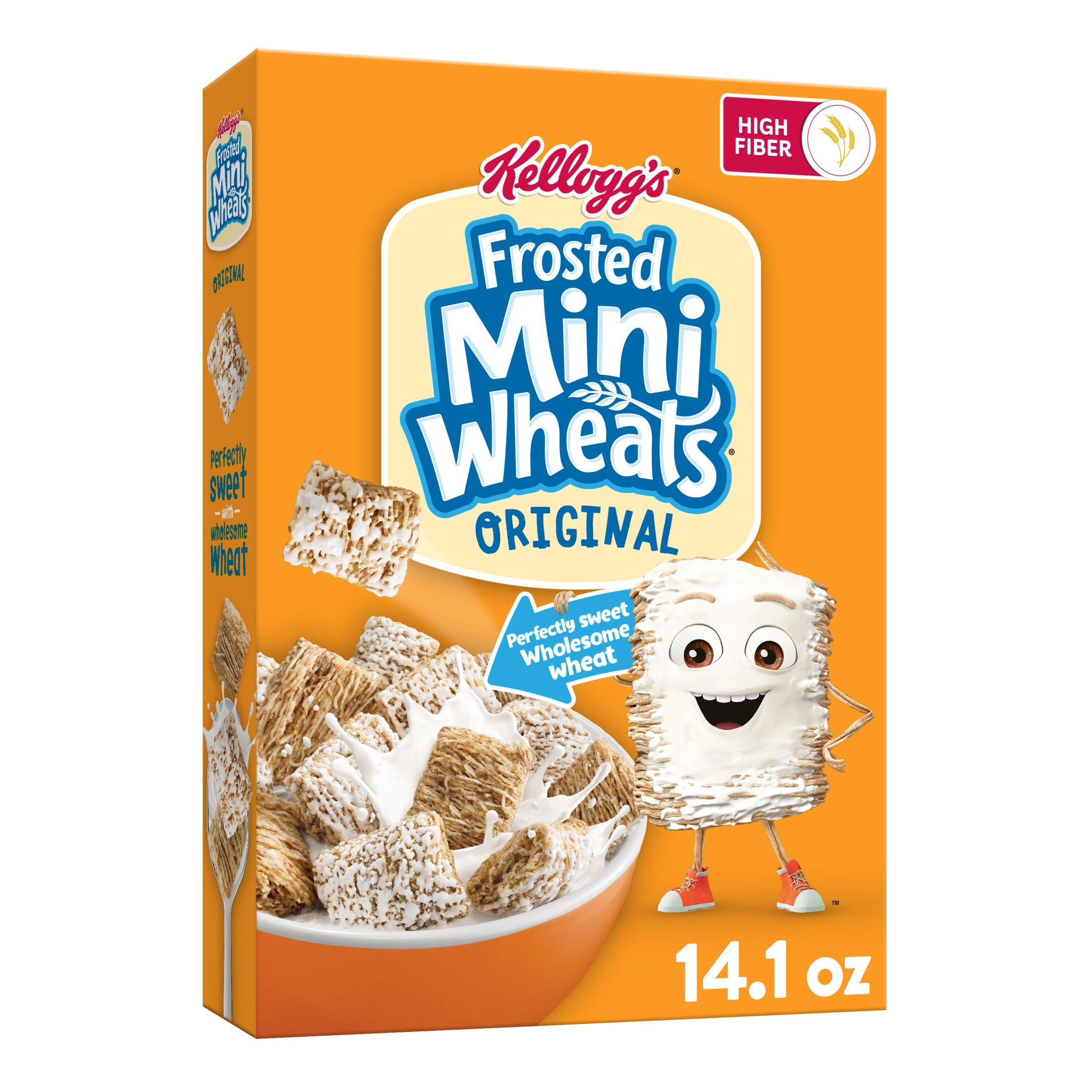 Kellogg's Frosted Mini-Wheats Breakfast Cereal, Kids Cereal, Family ...