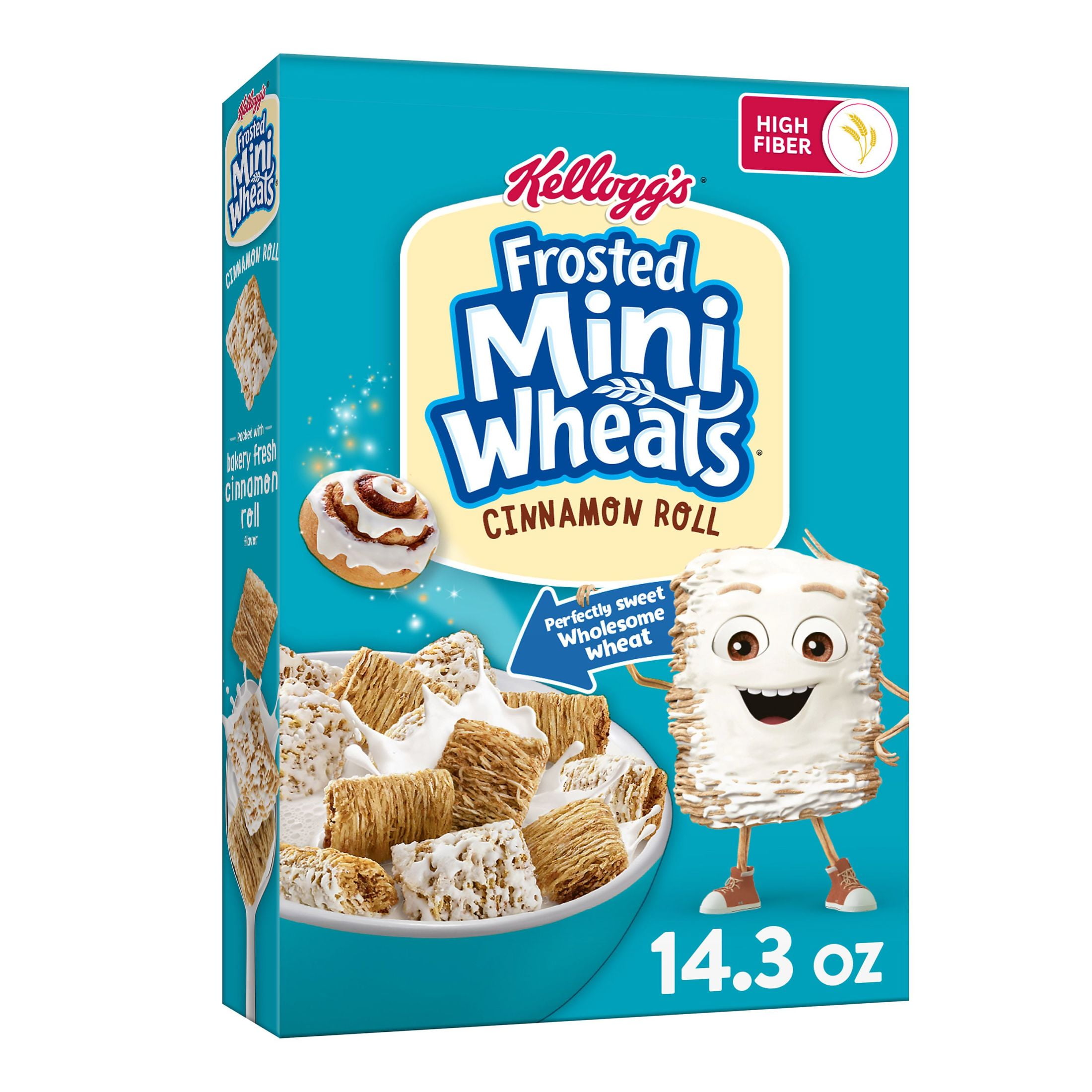 Kellogg's Frosted Mini-Wheats Cold Breakfast Cereal, Fiber Cereal ...