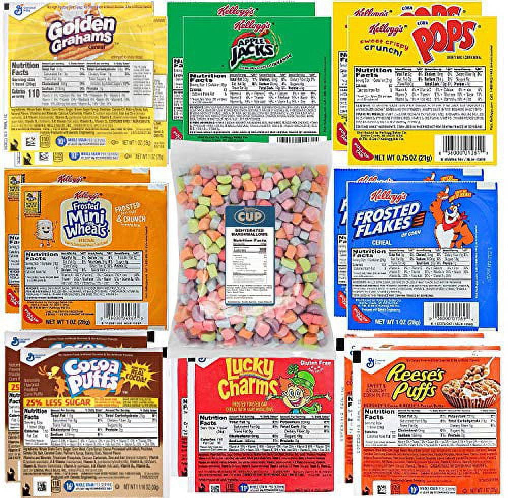 Kellogg's & General Mills Cereal Bowl Variety - Apple Jacks, Mini ...