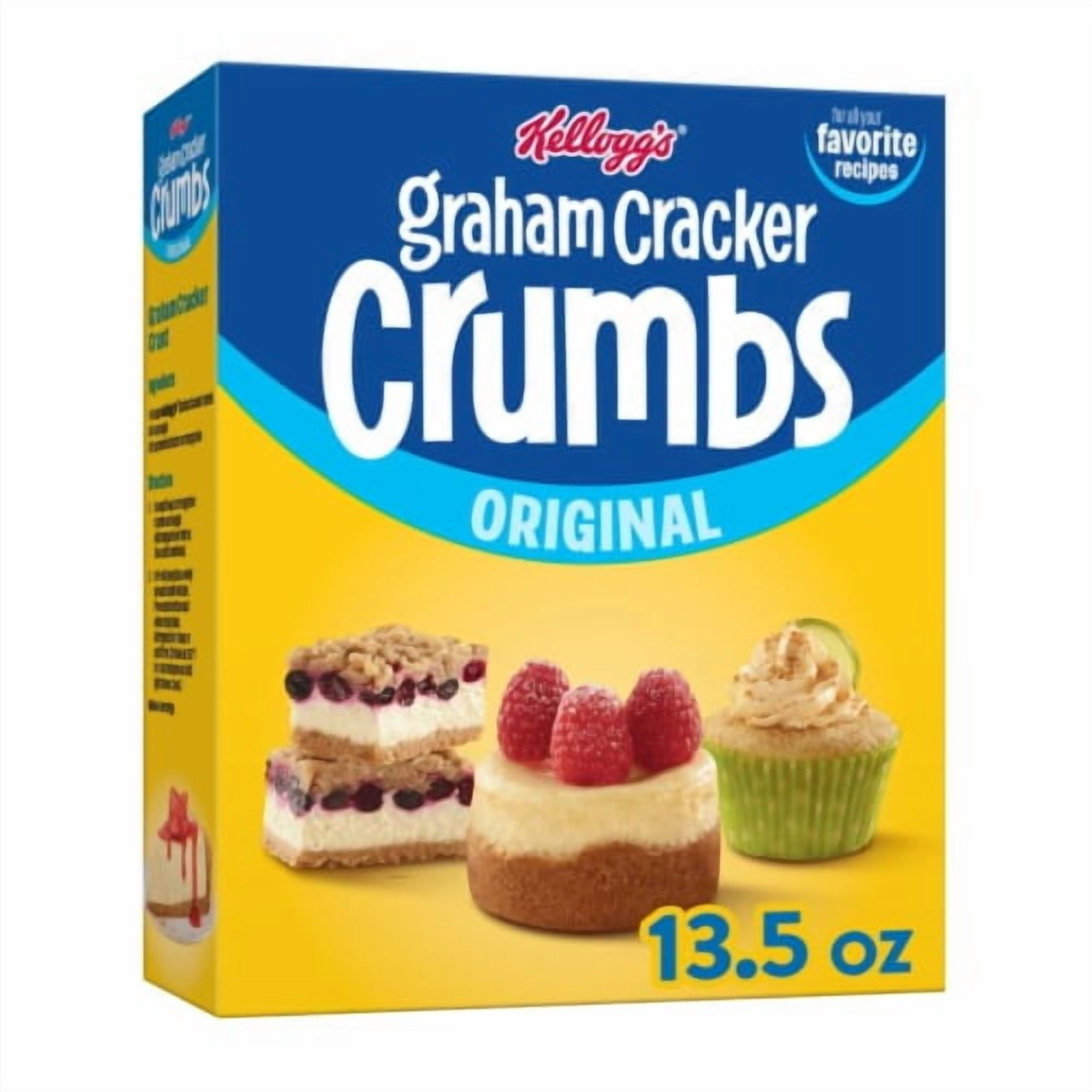Kellogg's Graham Cracker Crumbs, Honey Flavor, 13.5oz for Baking and ...