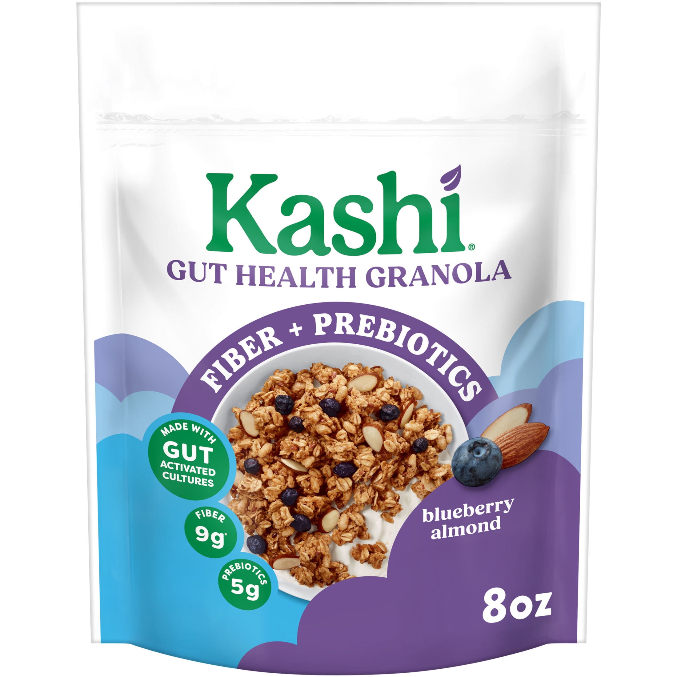 Kashi Gut Health Blueberry Almond Granola, Prebiotics and High Fiber ...