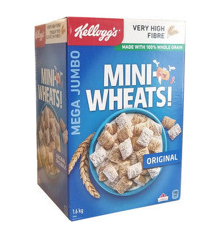 Kellogg's Mini-Wheats Cereal Jumbo Size 1.6kg/3.5 lbs., {Imported from ...