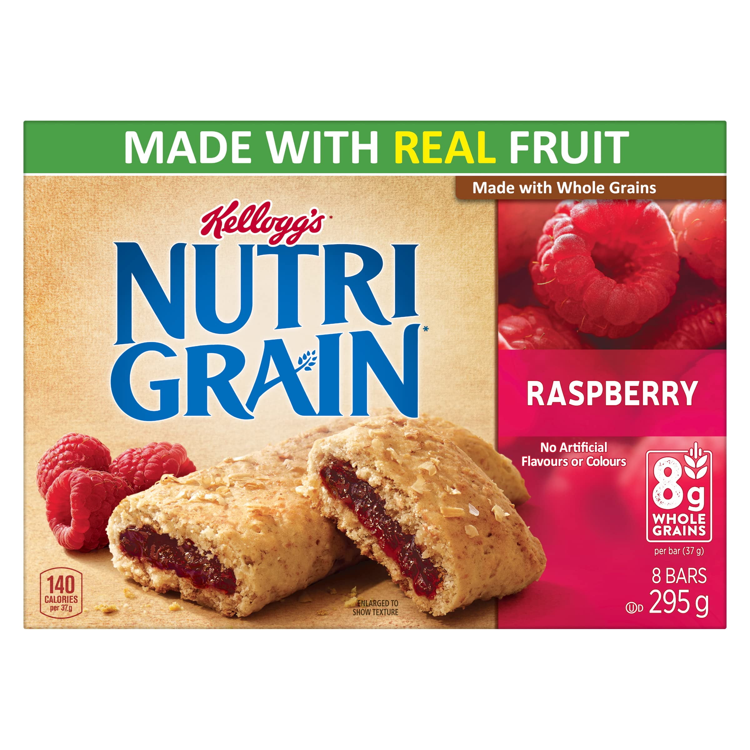 Kellogg's Nutri Grain Cereal KEF16 Bars Raspberry, 8 Bars, 295g/10.4 oz ...