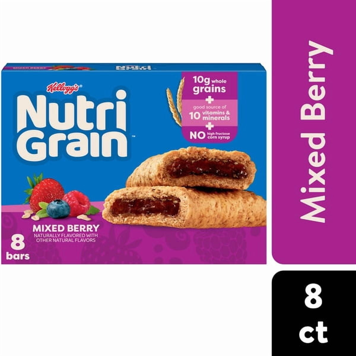 Kellogg's Nutri-Grain Mixed Berry Breakfast Bars - Walmart.com