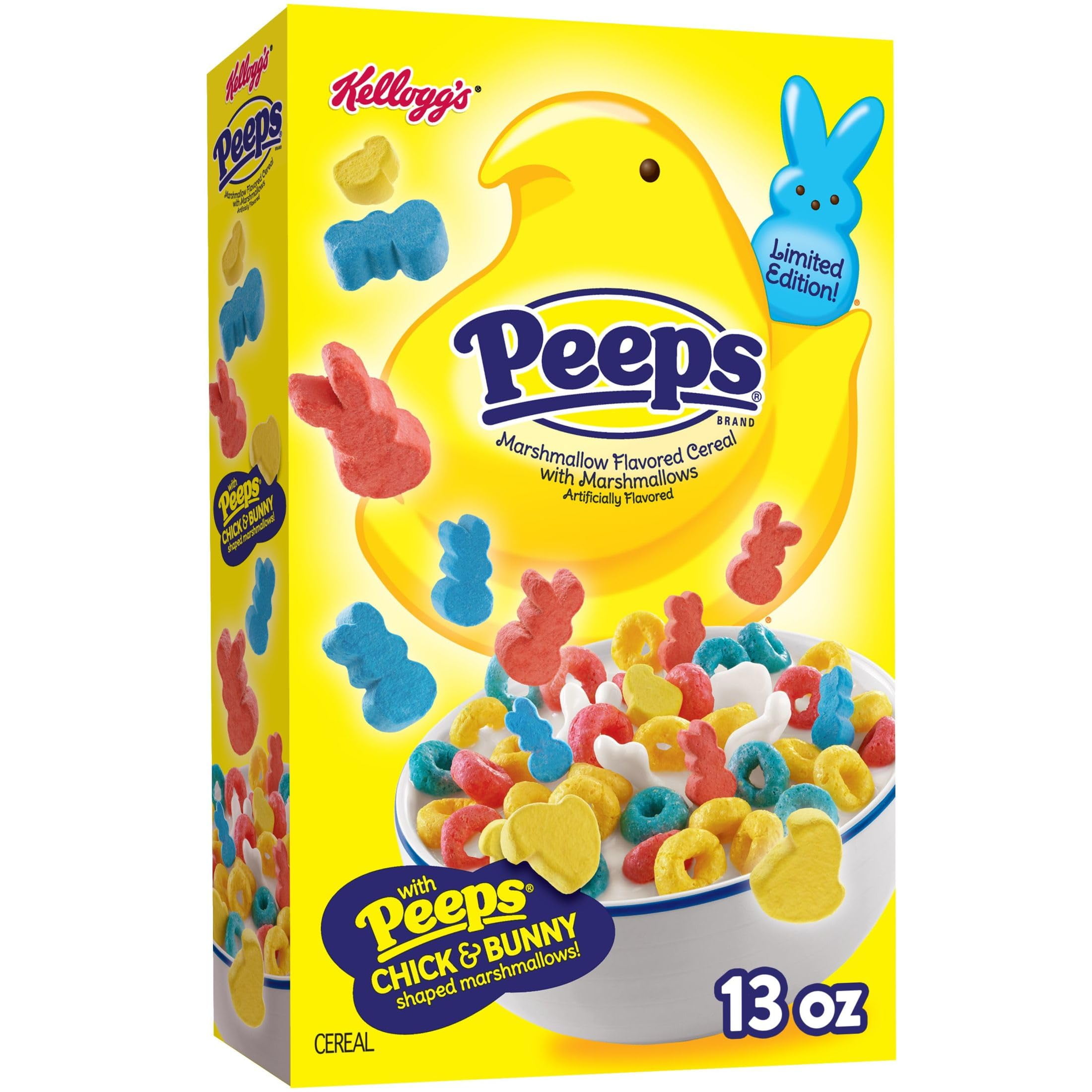 Kellogg's Peeps Breakfast Cereal, MSF2 Easter Snacks, Family Breakfast ...