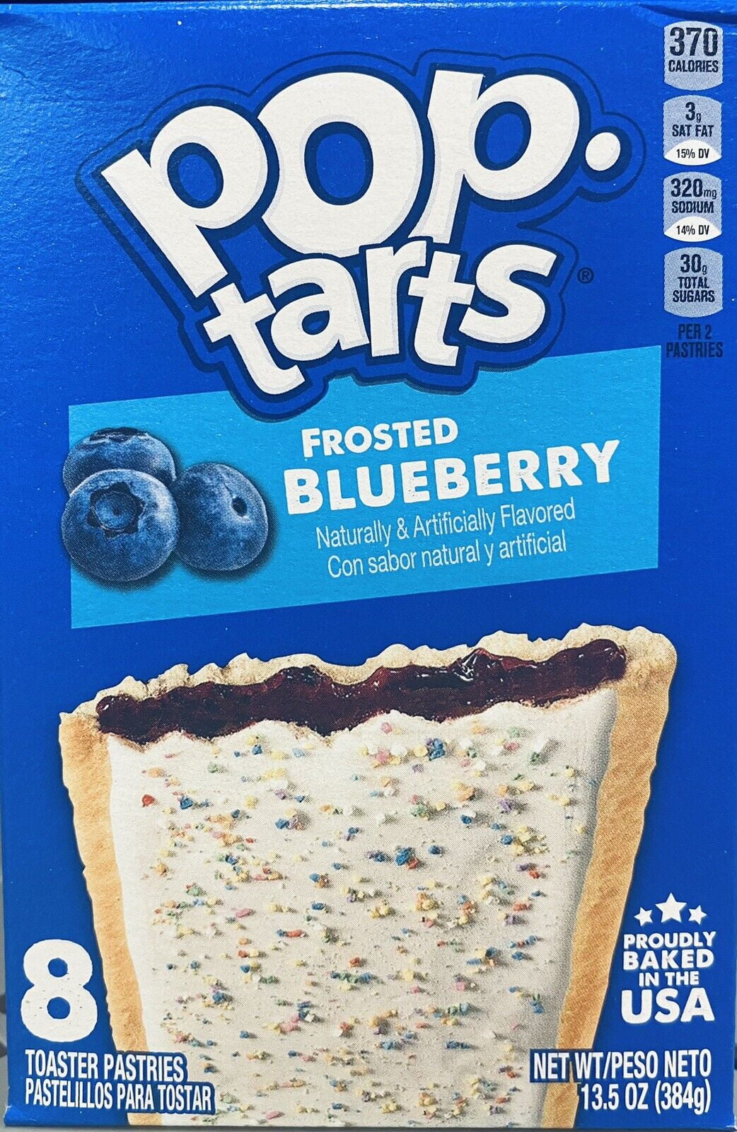 Kellogg's Pop Tarts FROSTED BLUEBERRY Toaster Pastries 8 Count 13.5 oz ...