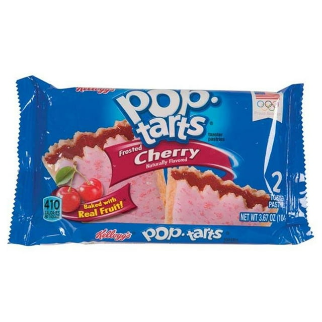Kellogg's Pop-Tarts Toaster Pastries, Frosted Cherry, 370 Calories, 2 ...