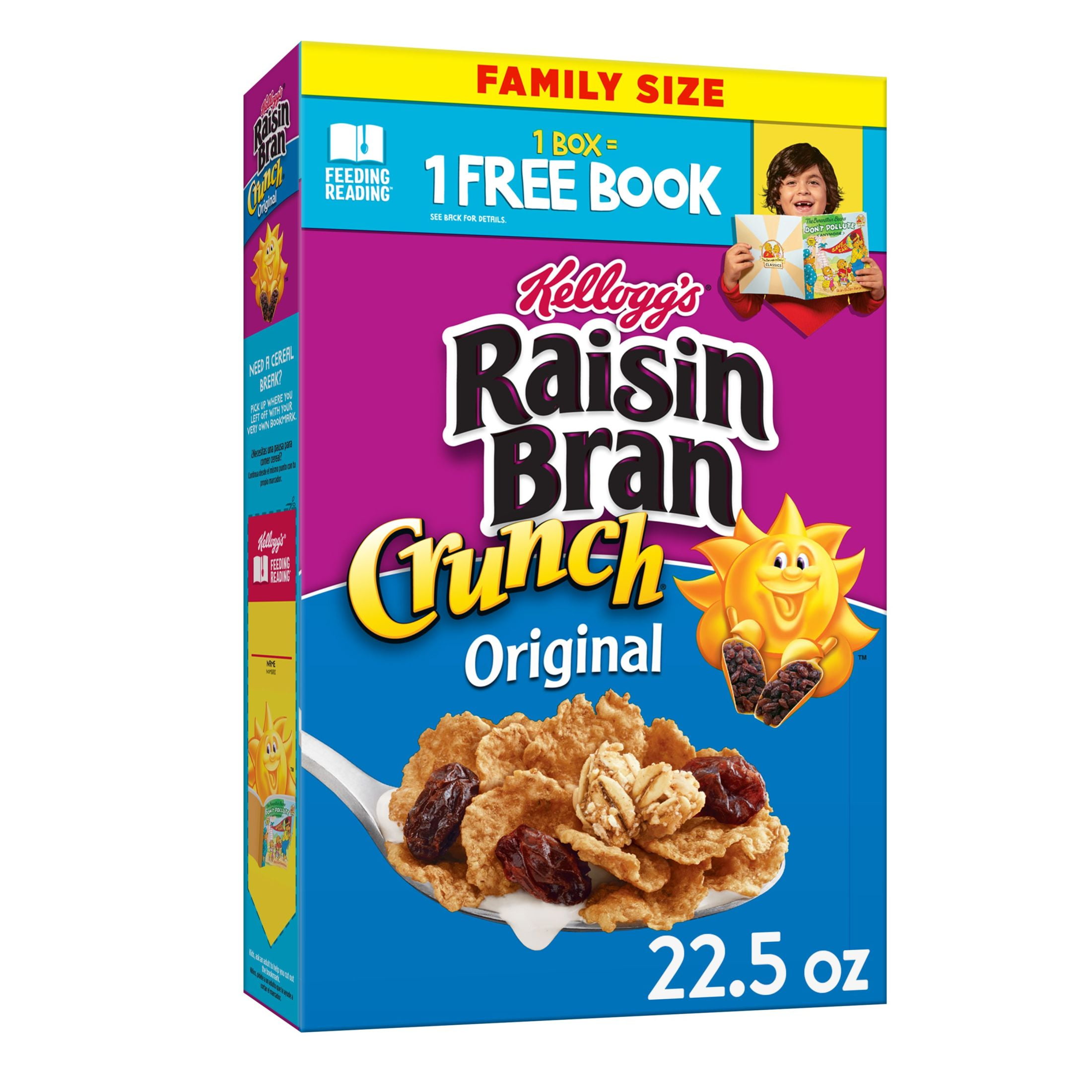 (3 pack) Kellogg's Raisin Bran Cereal Crunch 22.5oz - Walmart.com