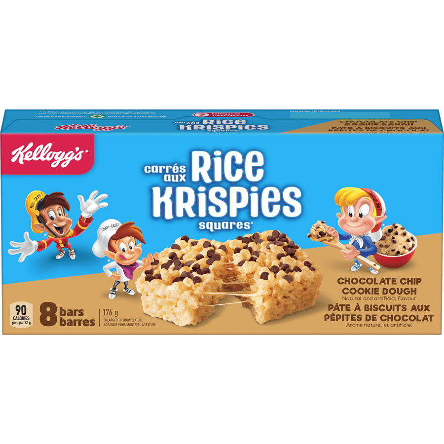 Kellogg's Rice Krispies Squares, Chocolate Chip & Cookie Dough, 176g/6.2 oz. Box - Walmart.com