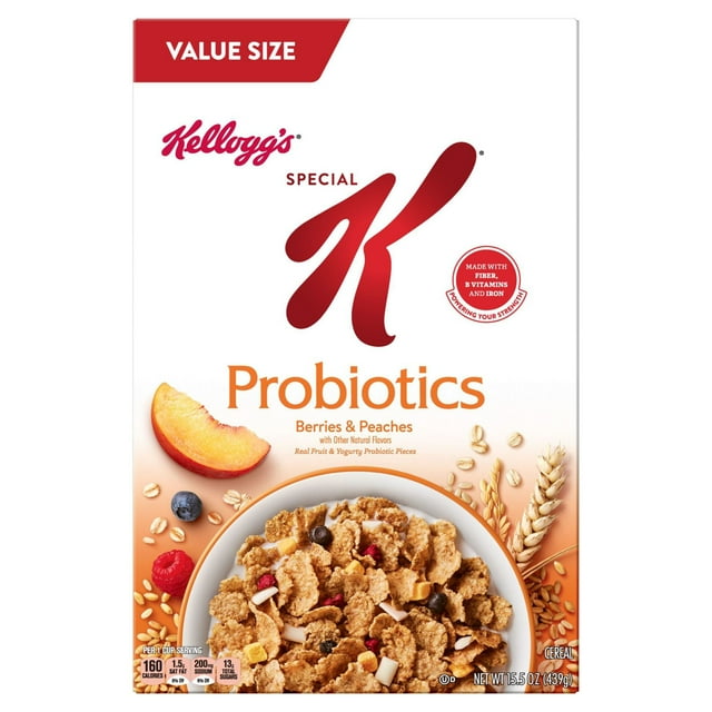 Kellogg's Special K Berries and Peaches Probiotics Cold Breakfast ...