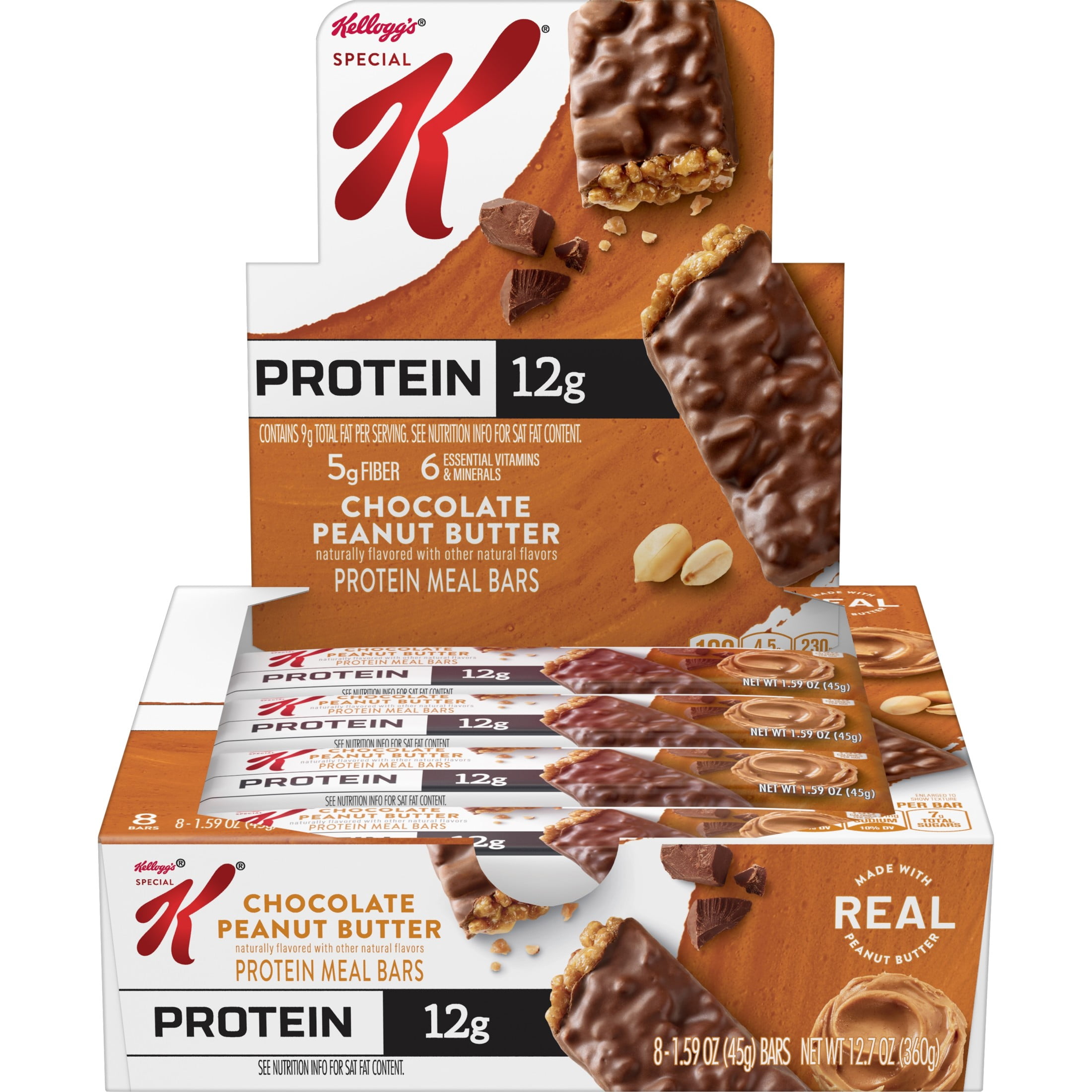 Special K Bar Chocolate Peanut Butter Chewy Protein Bars, Ready-to-Eat ...