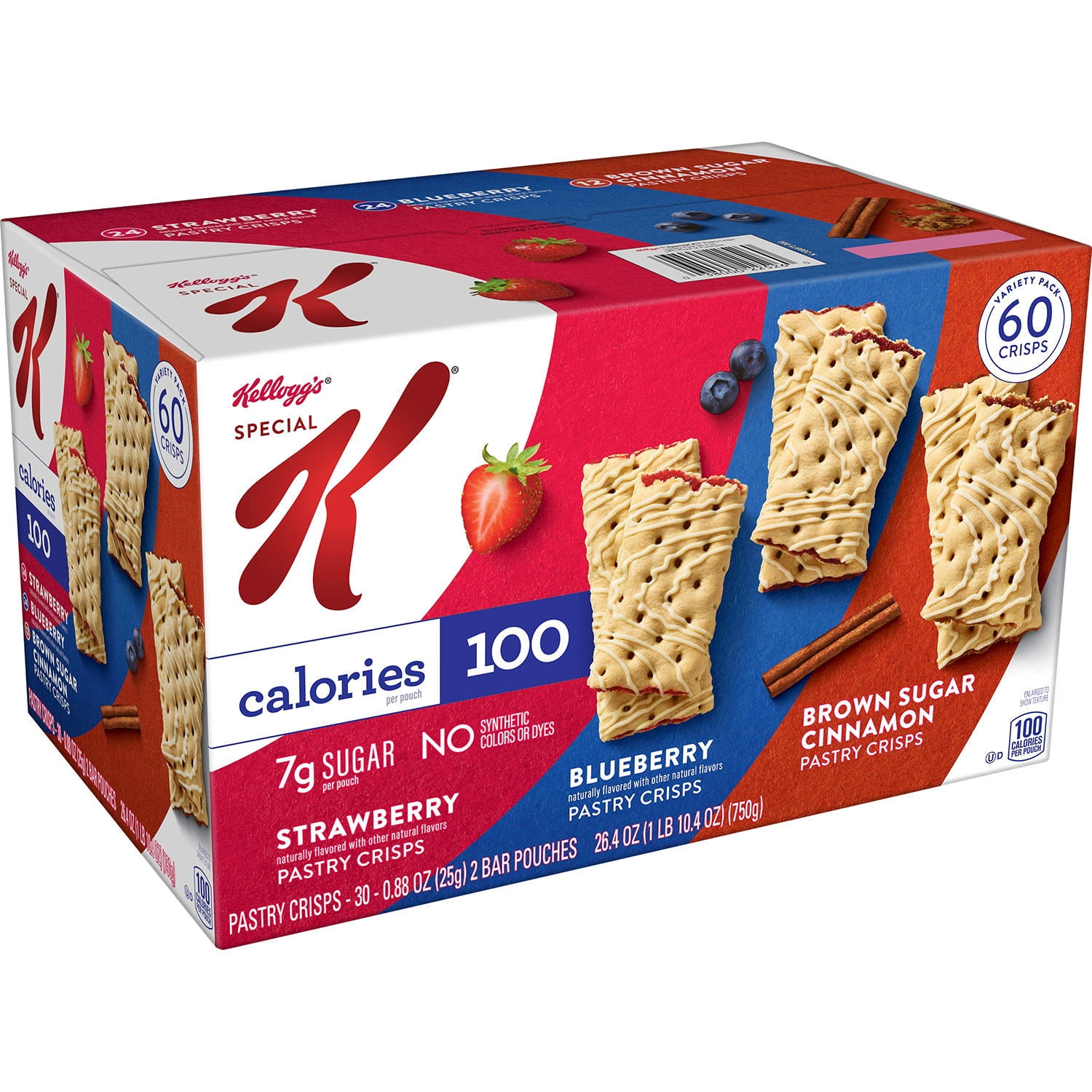 Kellogg's Special K Pastry Crisps Variety Pack 60 Ct with 3 Flavors ...