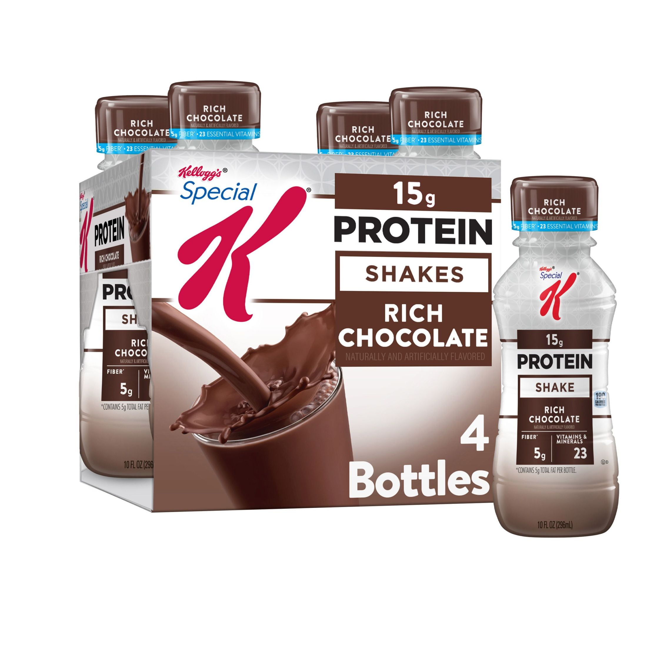 Kellogg's Special K Rich Chocolate Protein Shakes, Gluten Free, 40 oz ...