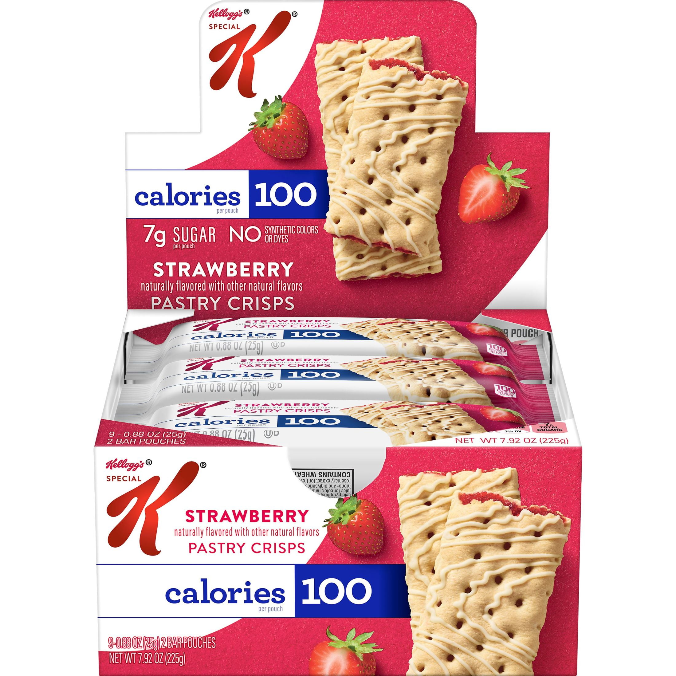 Kellogg's Special K Strawberry Pastry Crisps, 100-Calorie Ready-to-Eat ...