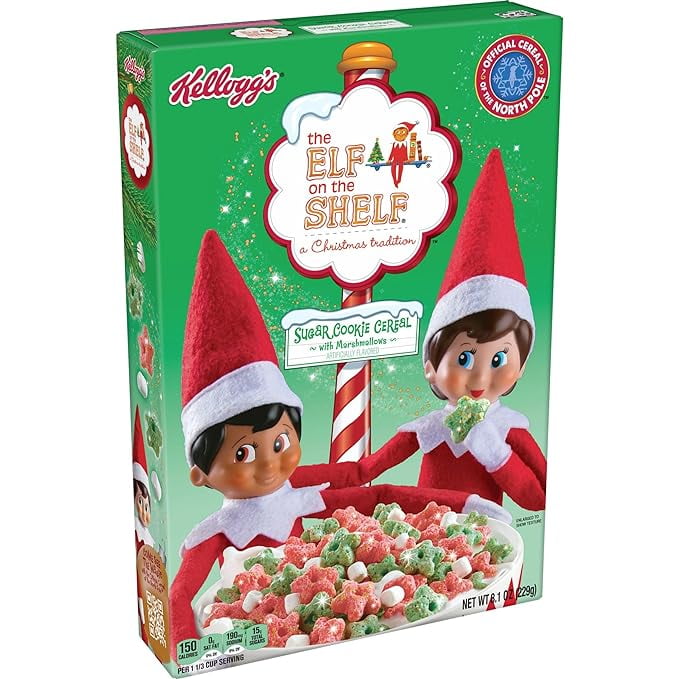 Kellogg's The Elf on the Shelf Breakfast Cereal, Christmas Snacks ...
