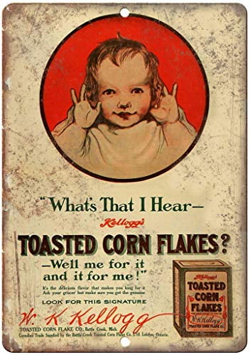 Kellogg's Toasted Corn Flakes Wall Poster Aluminum Sign Vintage BBQ ...