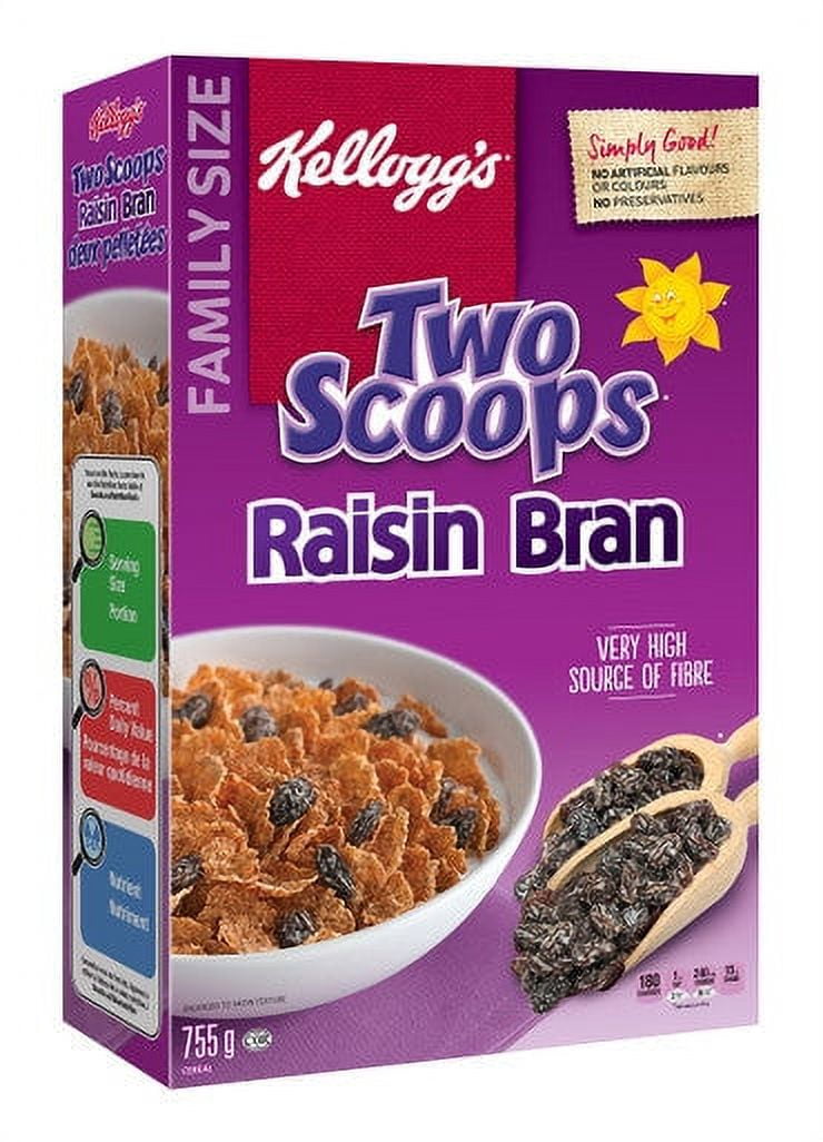 Kellogg's, Two Scoops, Raisin Bran Cereal, 755g/27oz., {Imported from ...