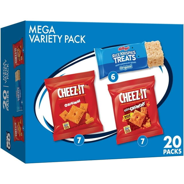 Kellogg's Variety Pack Assorted Snacks, Lunch Snacks, 20 Count ...