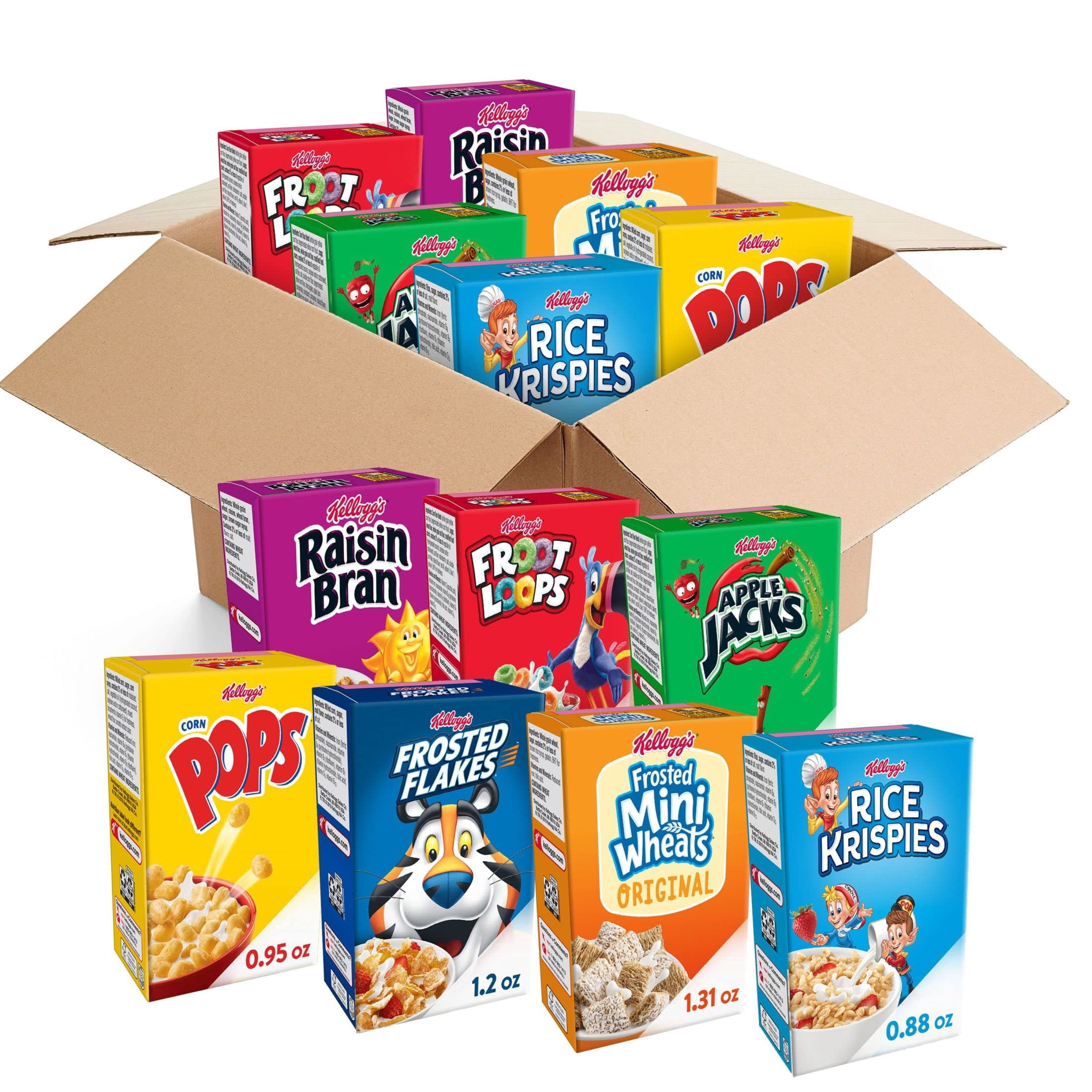 Kellogg's Breakfast Cereal Variety Pack, Snacks Boxed Assortment ...