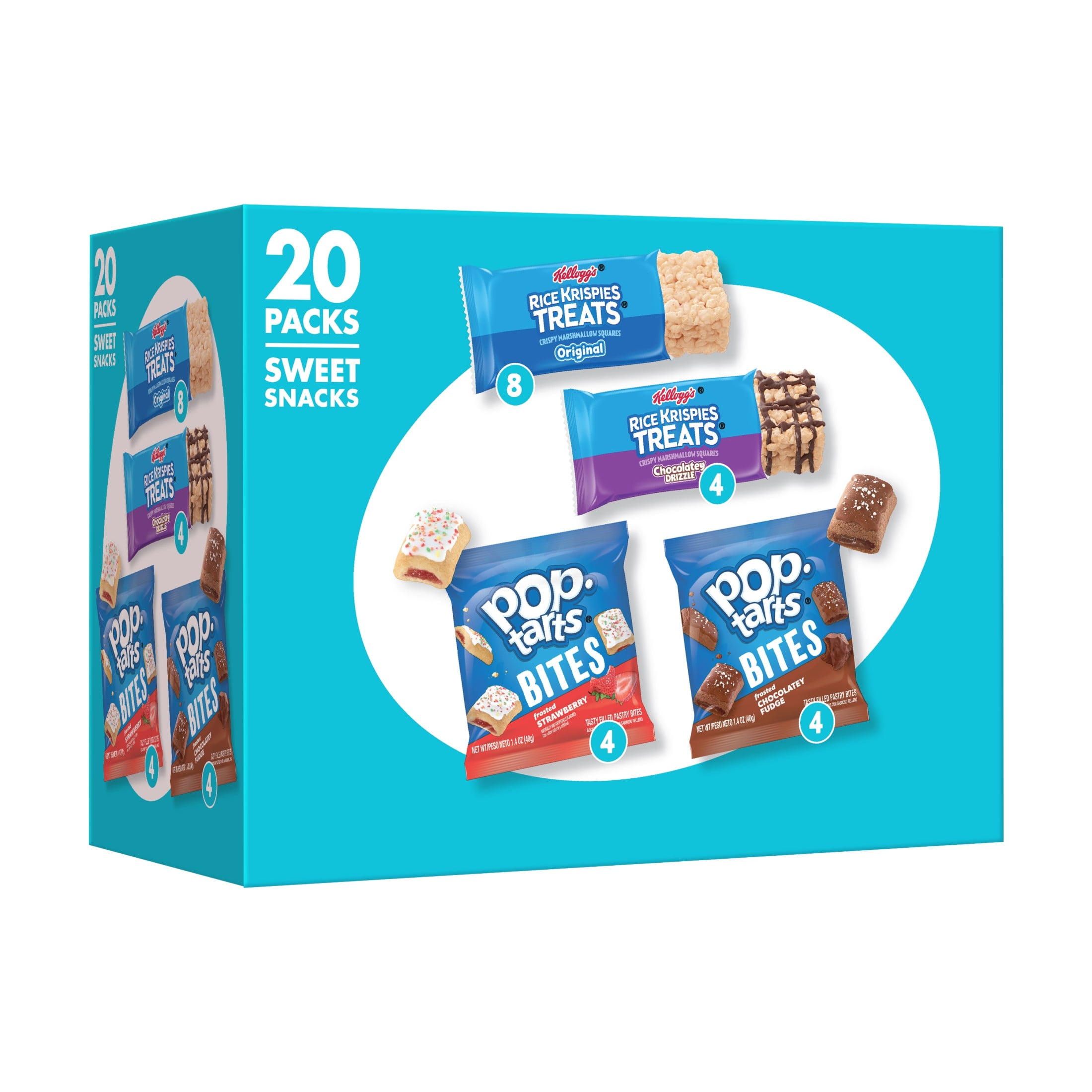 Kellogg's Variety Pack Chewy Sweet Snacks, Ready-to-Eat, Lunch Snacks ...