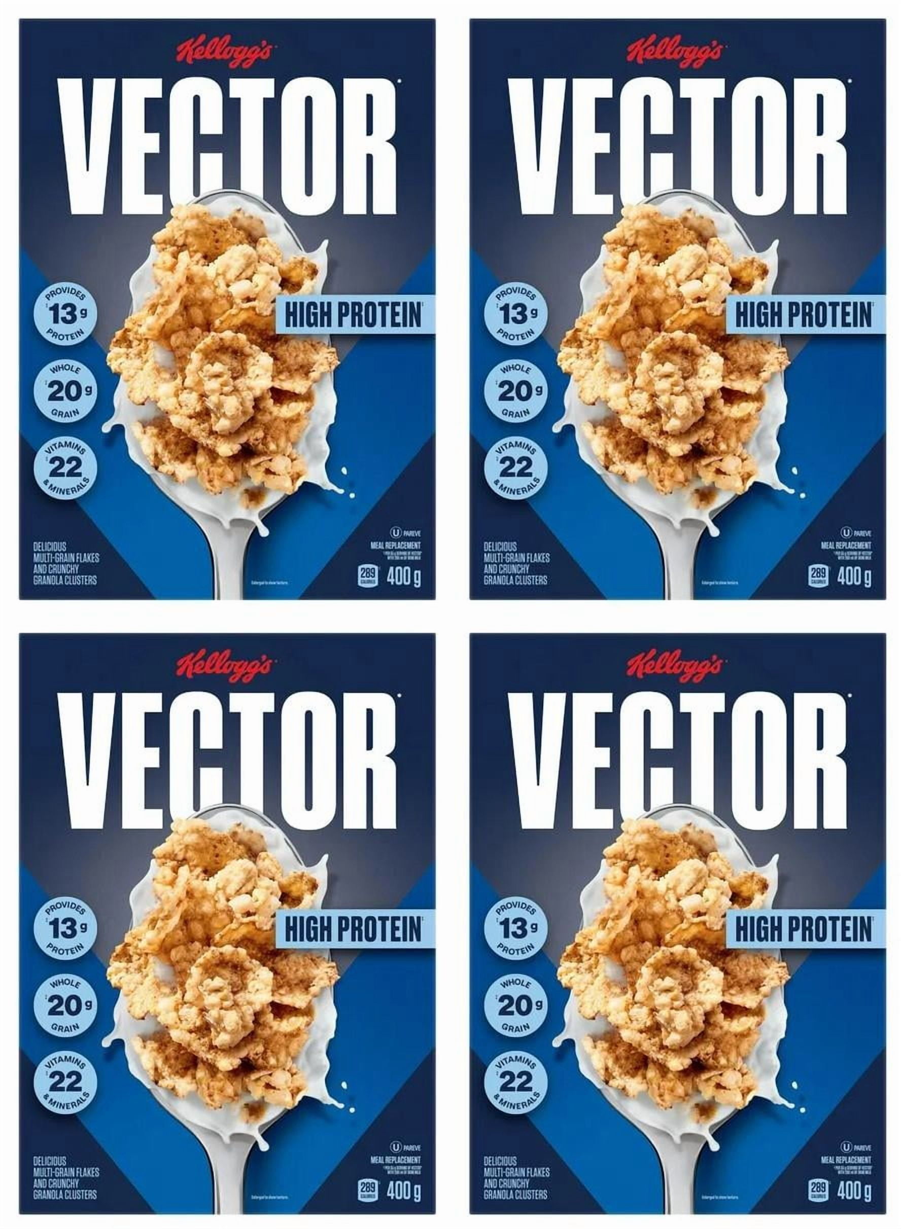 Kellogg's Vector Protein Breakfast Cereal, 400g (4 Pack) - Walmart.com
