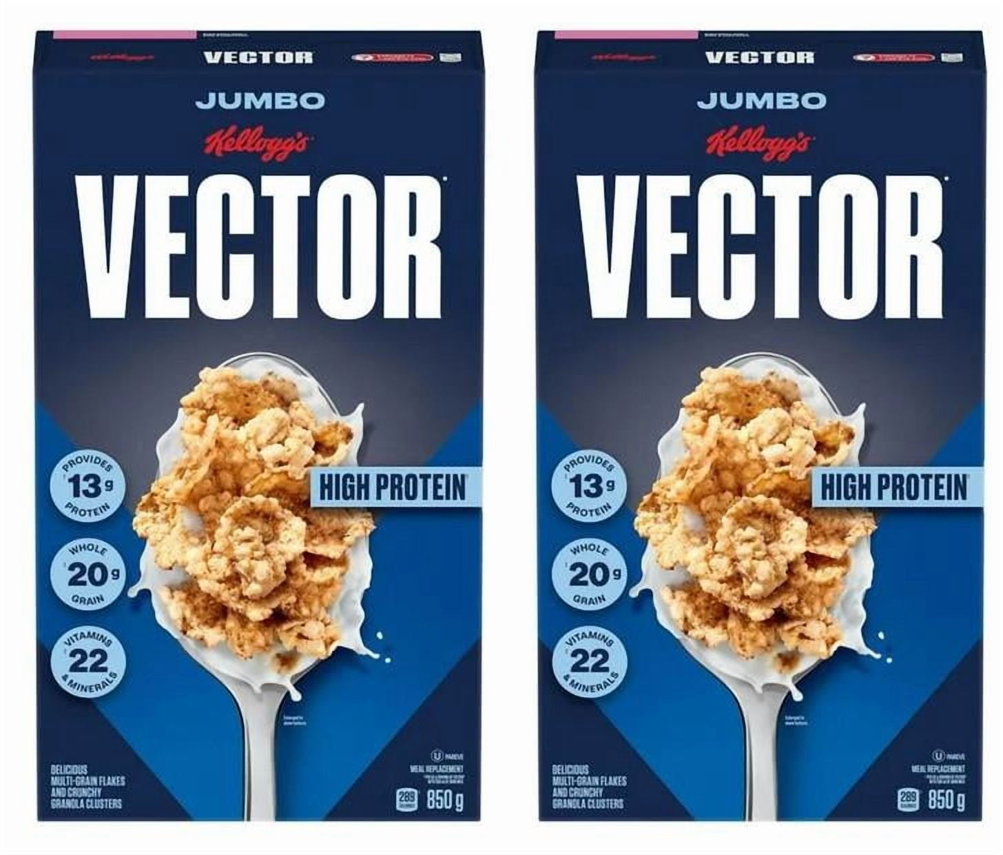 Kellogg's Vector Protein Breakfast Cereal, Jumbo, 850g (2 Pack ...