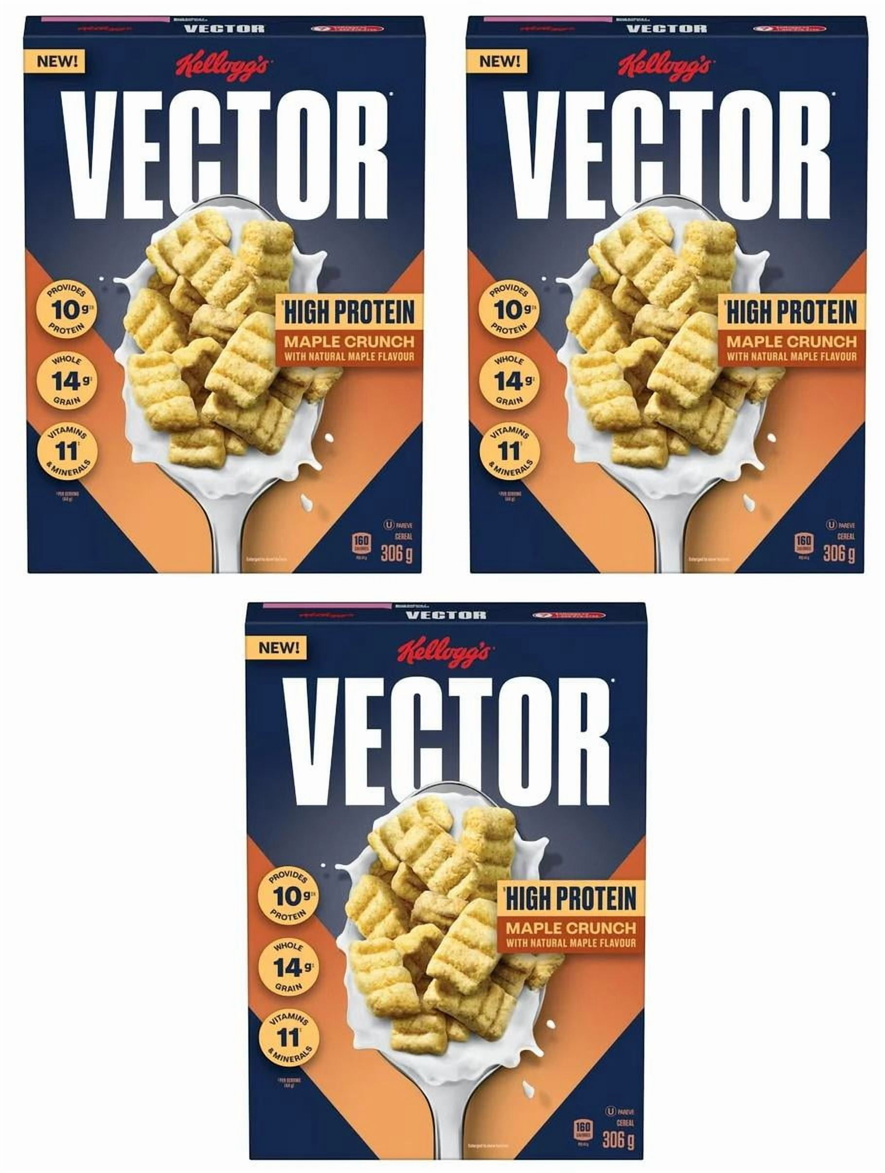 Kellogg's Vector Protein Maple Cereal, 306g (3 Pack) - Walmart.com