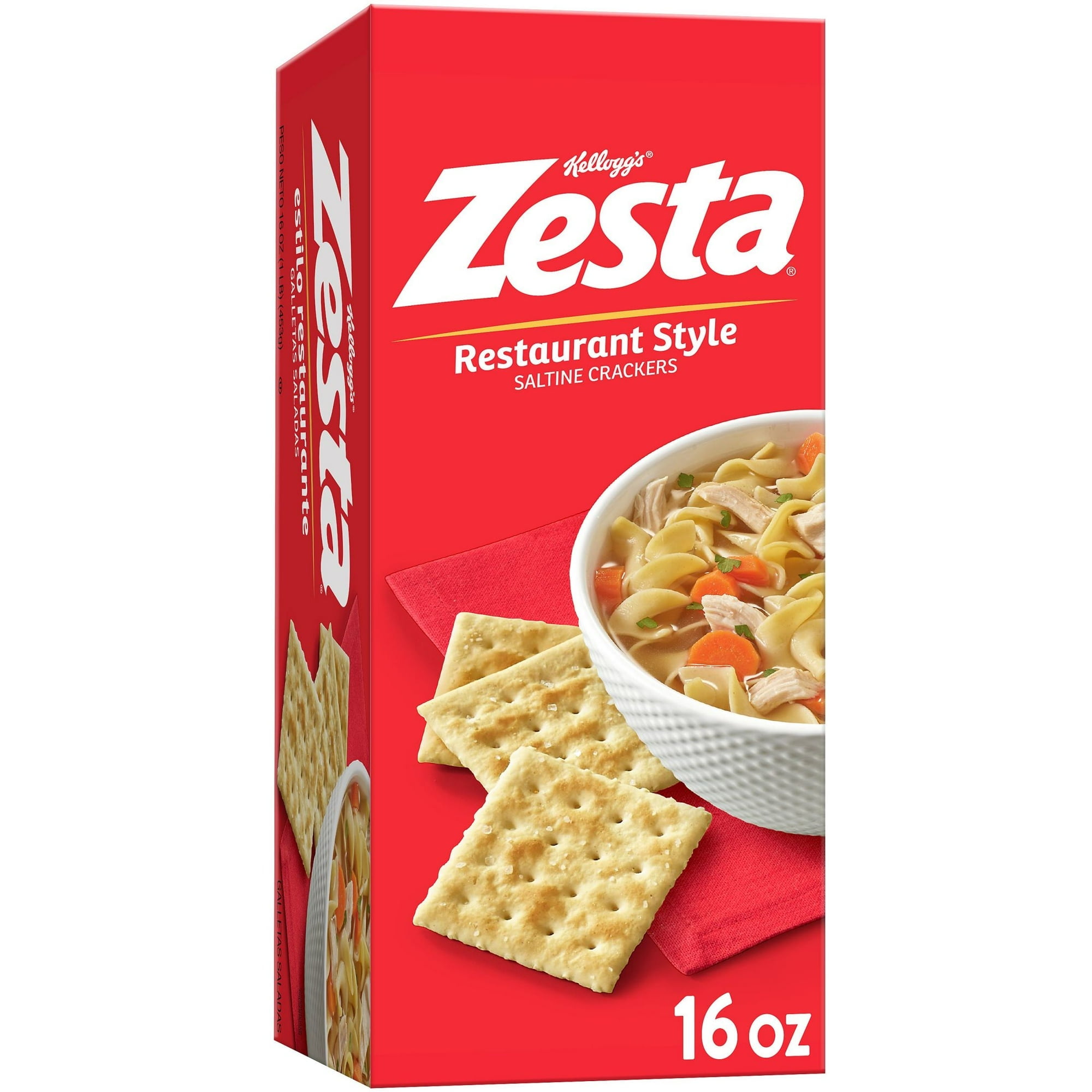 Kellogg's Zesta Original Saltine Crackers, Soup Crackers, 16 oz ...