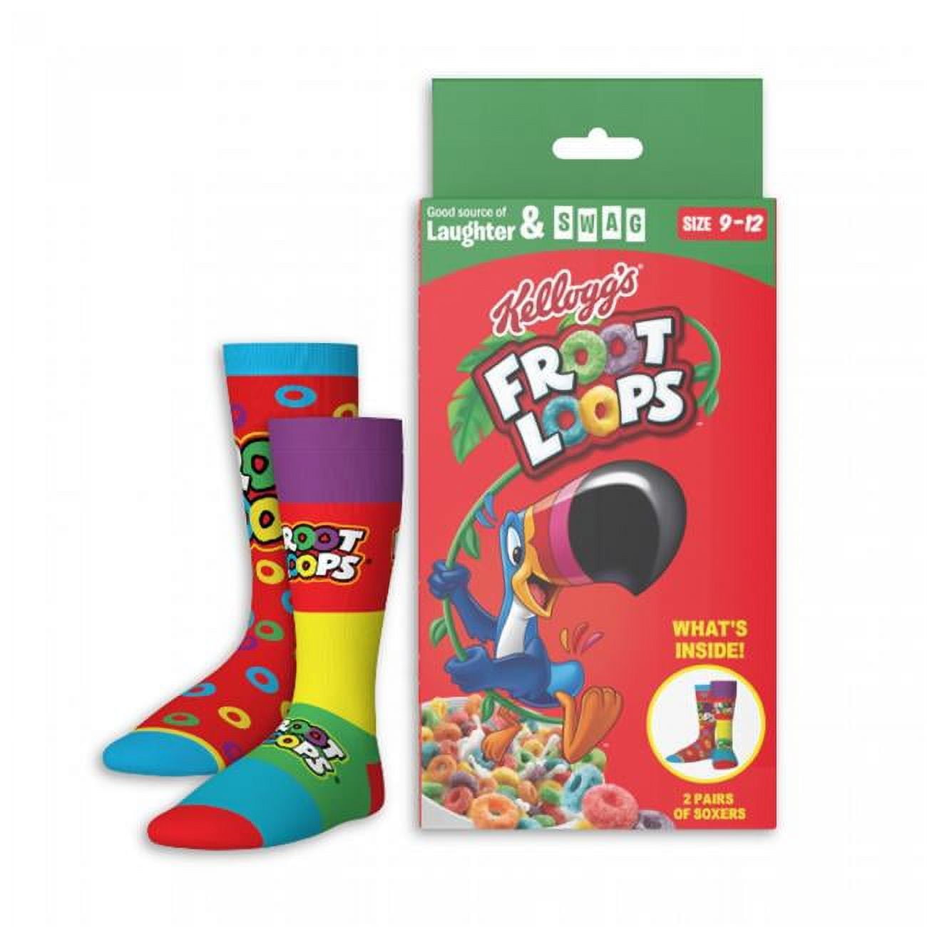 Kelloggs Froot Loops Cereal Socks, Multi Color - Pack of 2 - Walmart.com