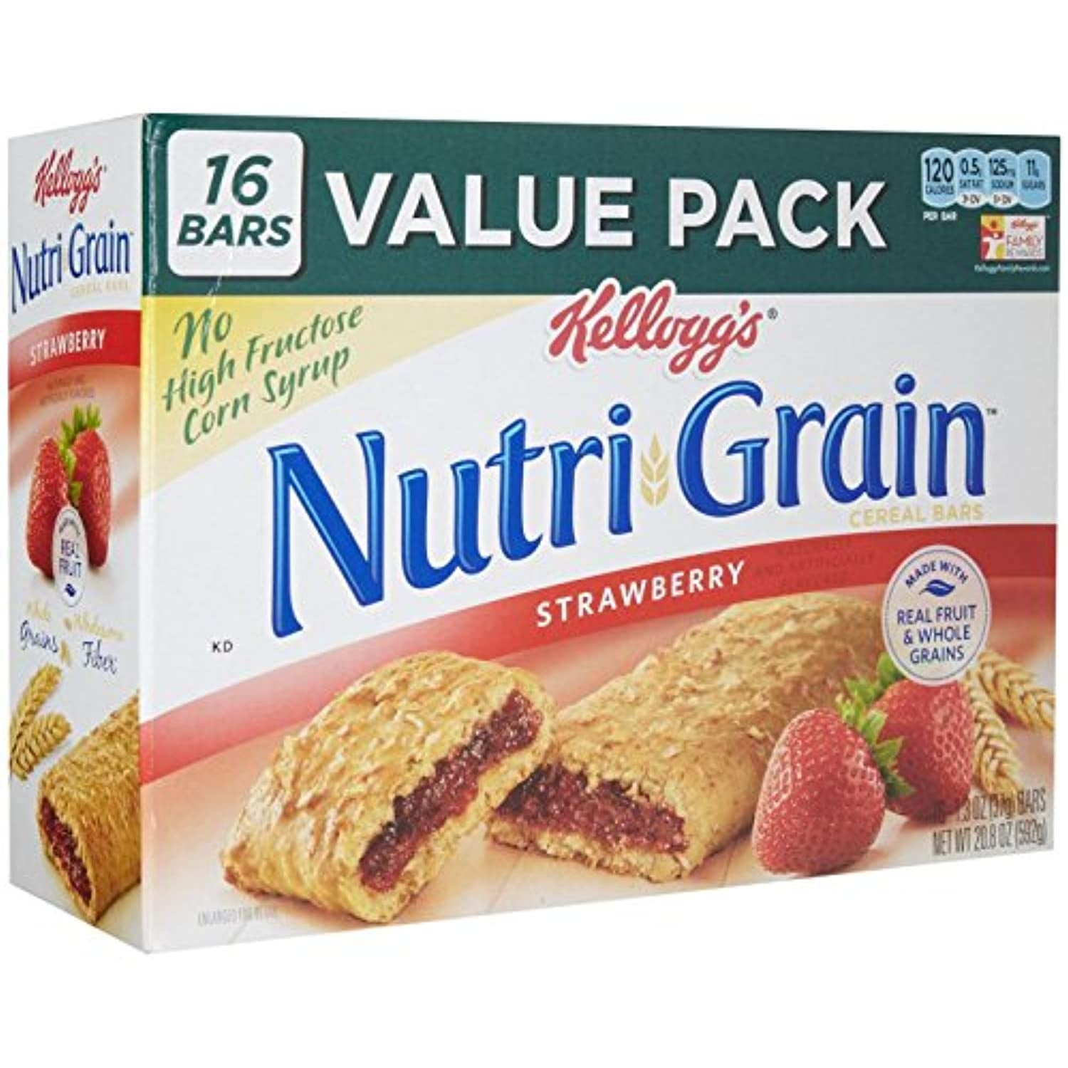 Kelloggs Nutri-Grain Nutri-Grain Cereal Bars - Strawberry - 1.3 Oz - 16 ...