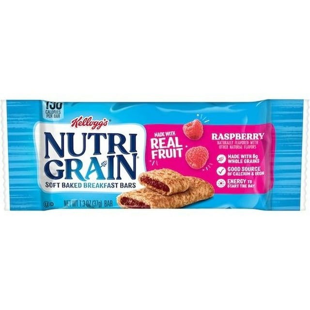 Kelloggs Nutri-Grain Raspberry Cereal Bar, 1.3 Ounce -- 48 per Case ...