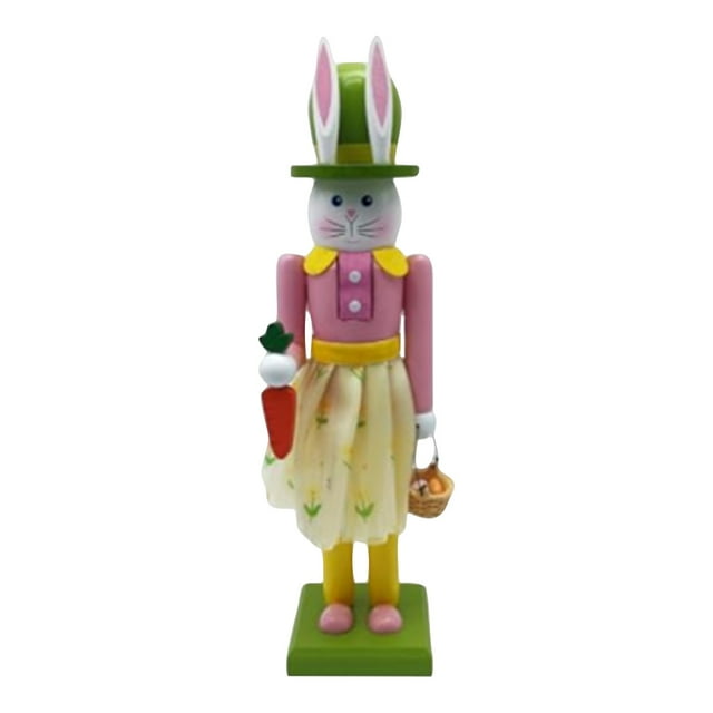 Kelly Bro 12" Wooden Nutcracker Decorations, 2025 Easter Bunny Wooden ...